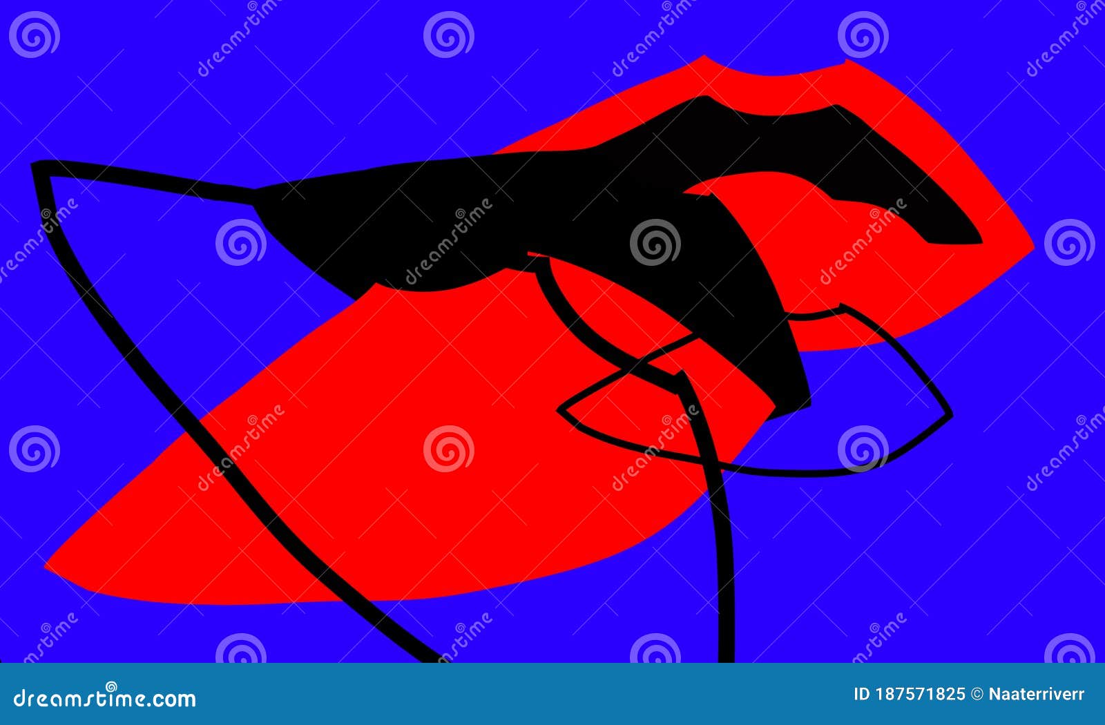 Abstract Backgrounds with Red Lips Stock Illustration - Illustration of ...