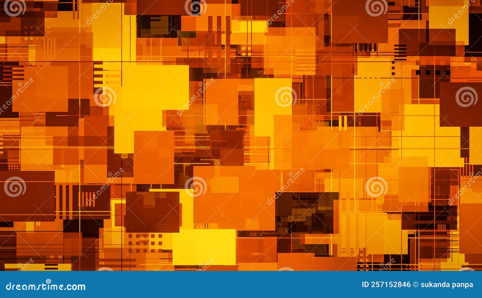 Abstract Wallpaper of Brown, Orange and Yellow Flat Squares.,3D Model ...