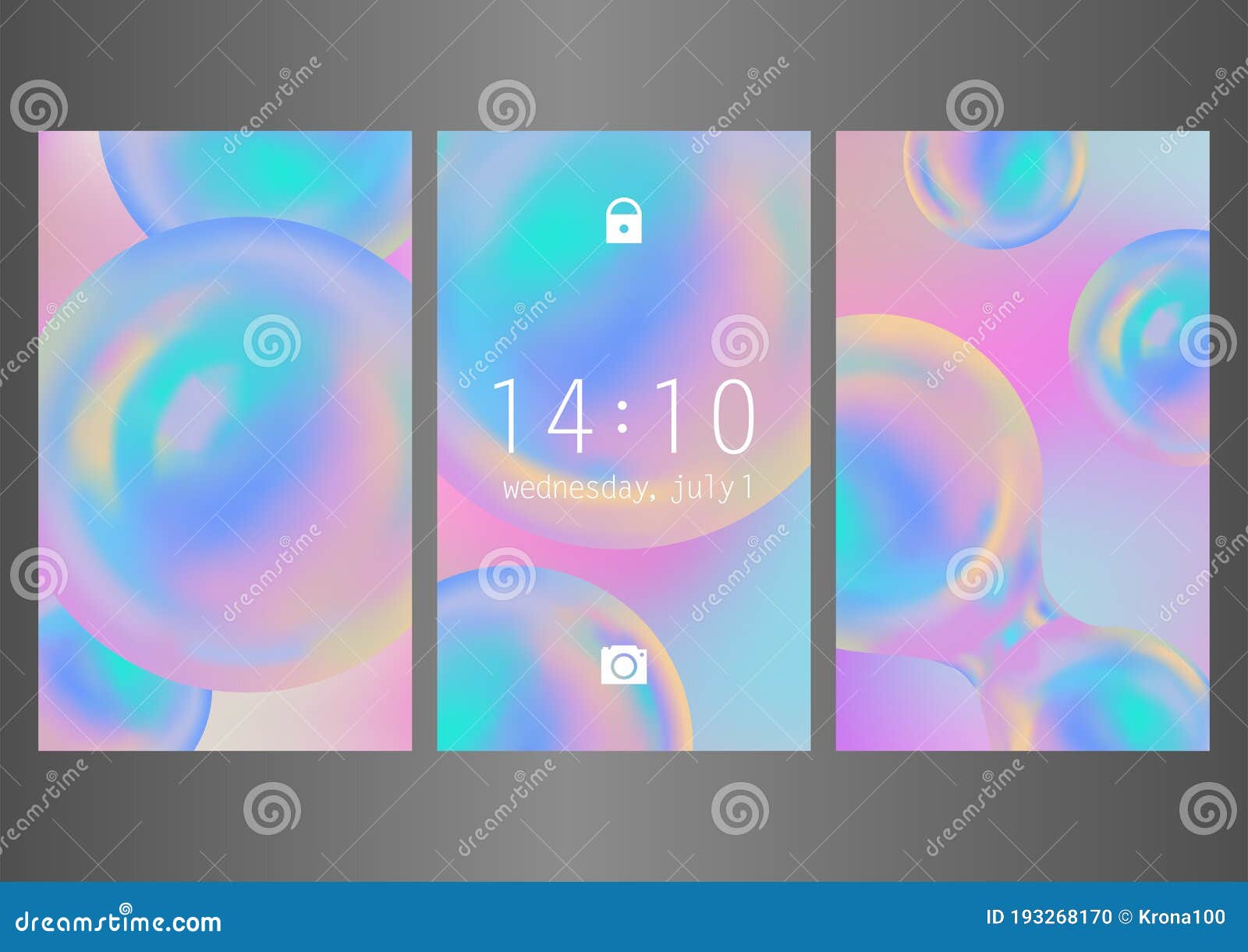 Abstract Wallpaper Design with Rainbow Balloons for Mobile Interface ...