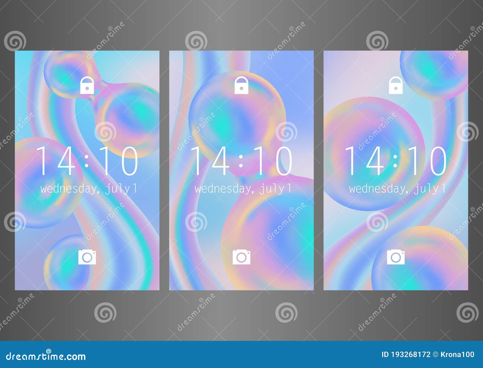 Abstract Wallpaper Design with Rainbow Balloons for Mobile Interface ...
