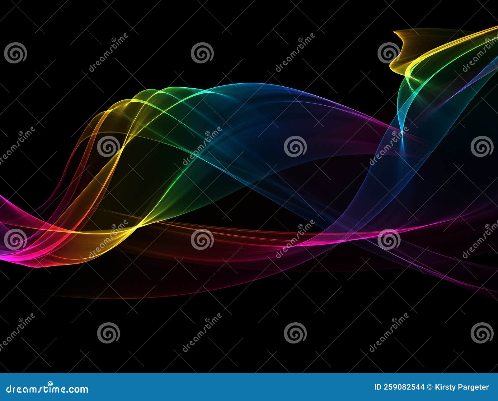 Abstract Wallpaper Design with Rainbow Coloured Waves Stock ...