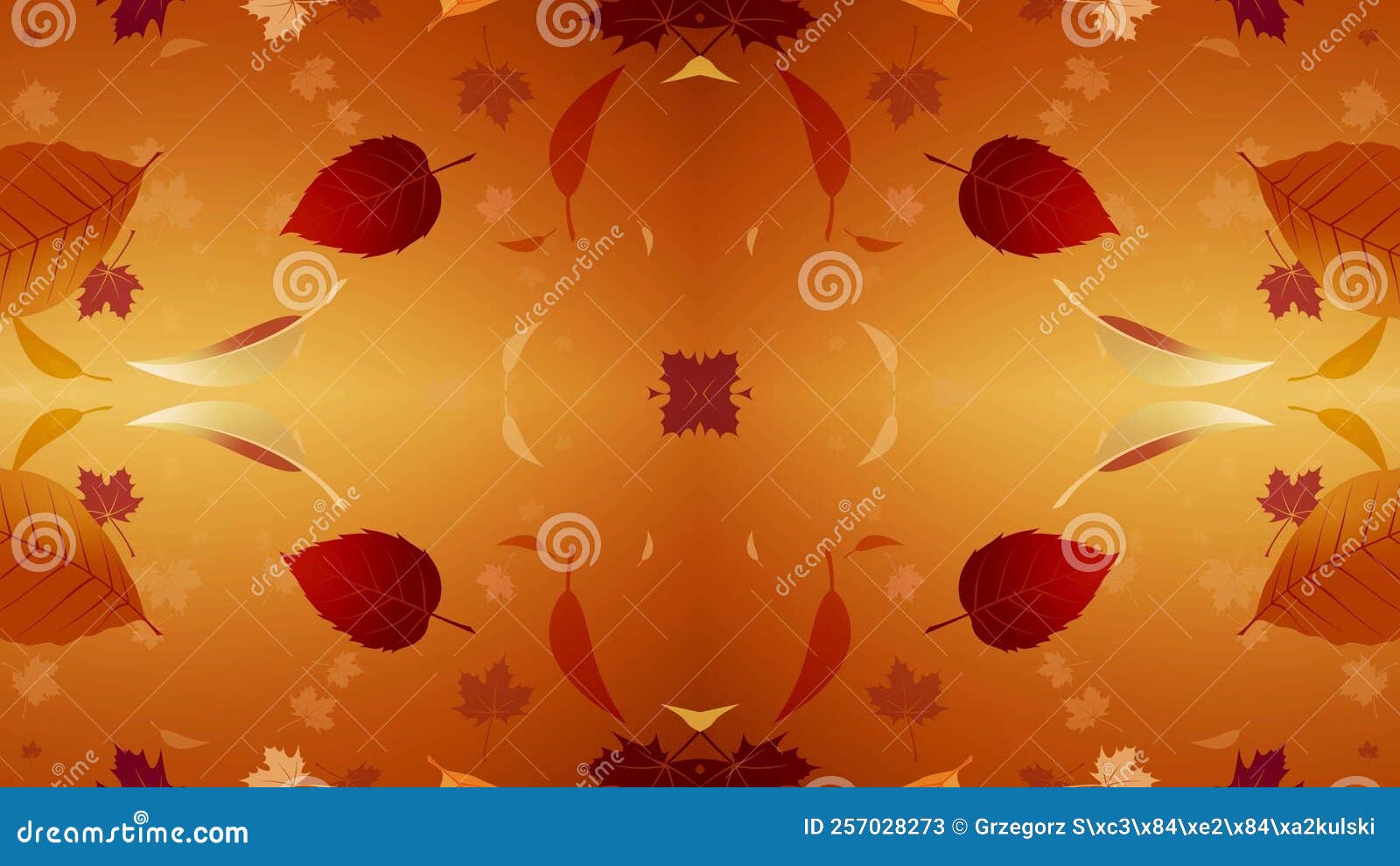 Abstract Wallpaper with Fallen Leaves Stock Illustration - Illustration ...