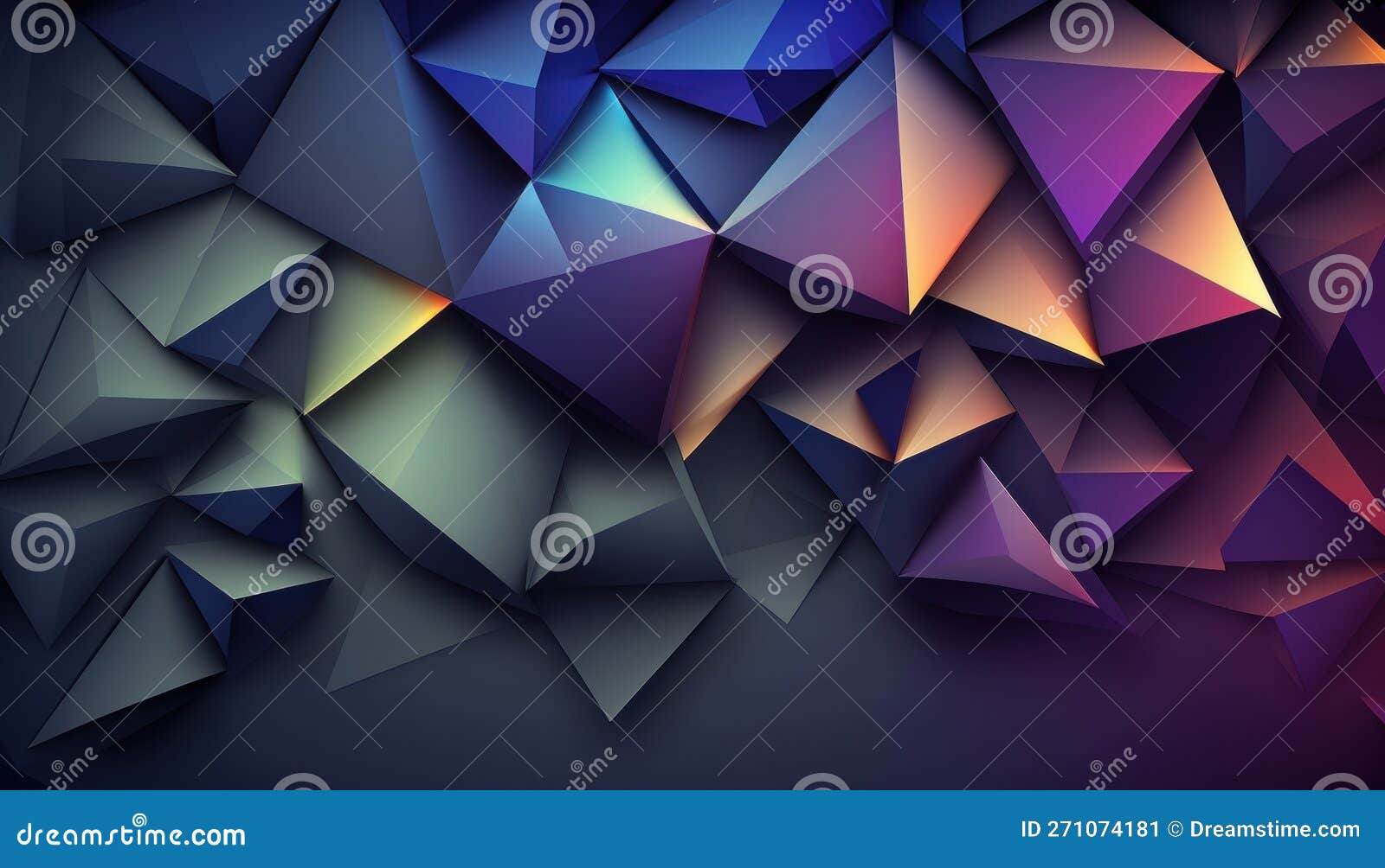 Abstract Wallpaper with Gradient Colors, Many Triangles Stock ...
