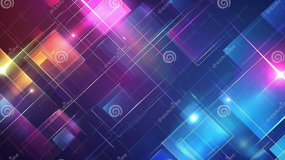 Abstract Wallpaper with Harmonious Geometric Combinations and Bright ...