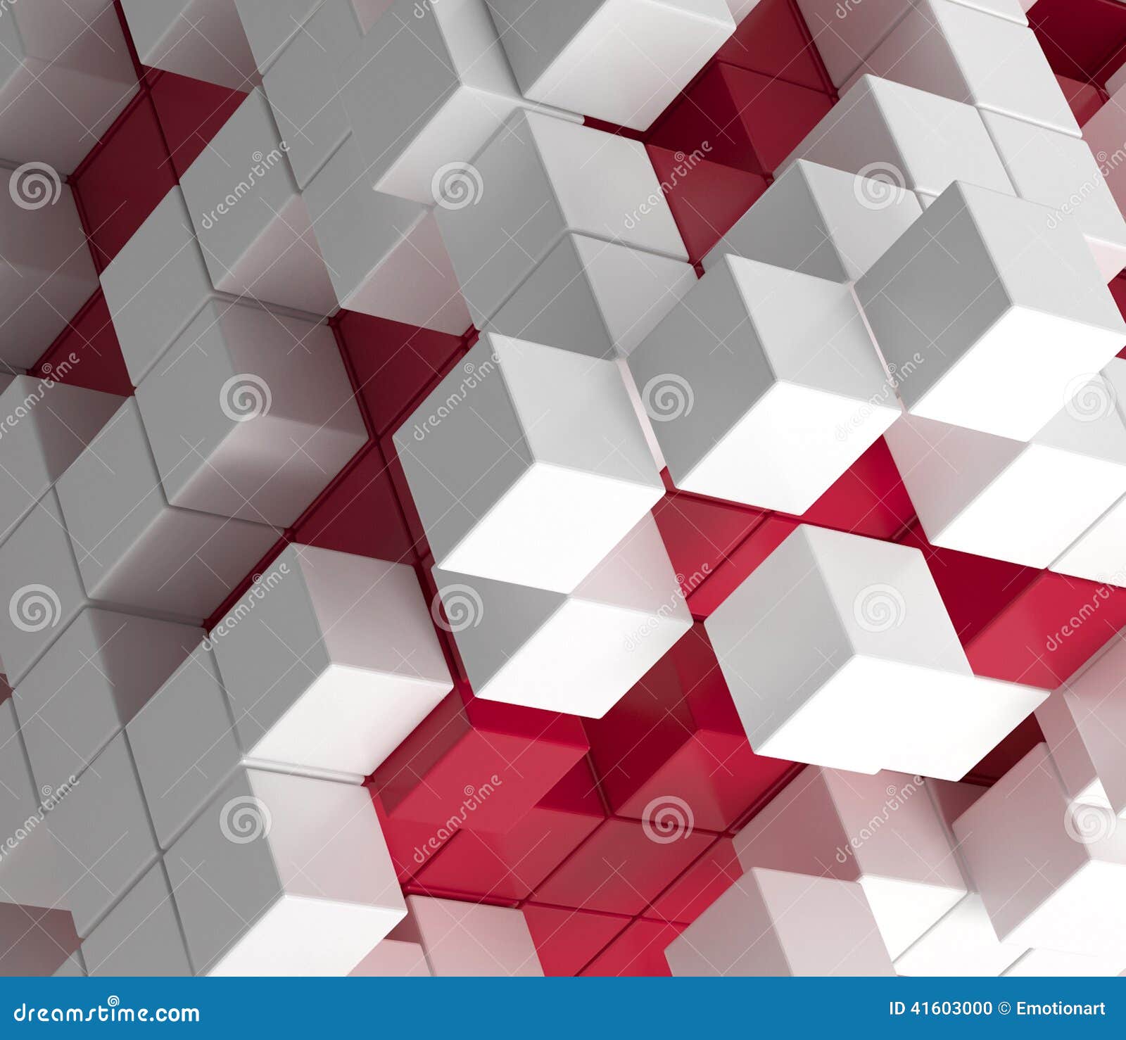 Abstract Wallpaper of Red and White Cubes Stock Illustration ...