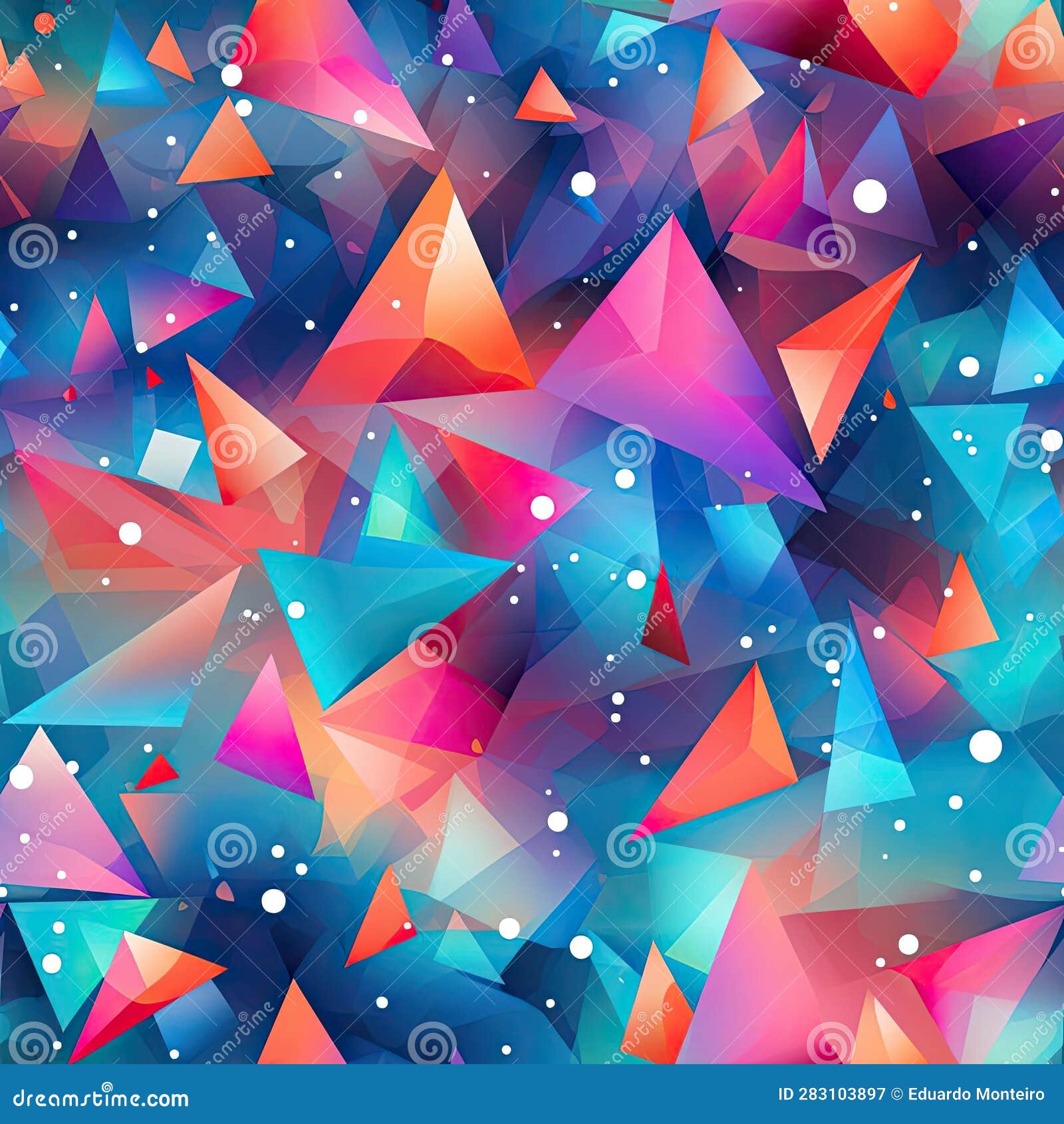 Abstract Wallpaper with Vibrant Triangles and Multidimensional Shading ...