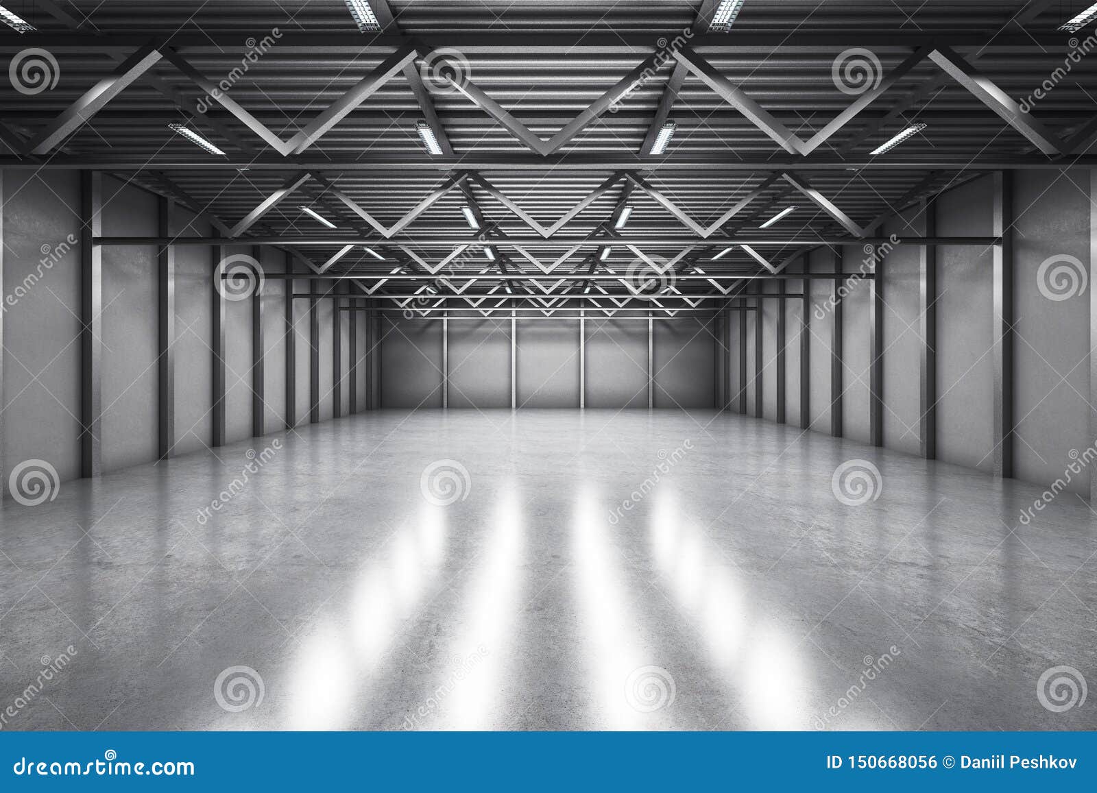 Abstract Warehouse Interior Stock Illustration - Illustration of ...