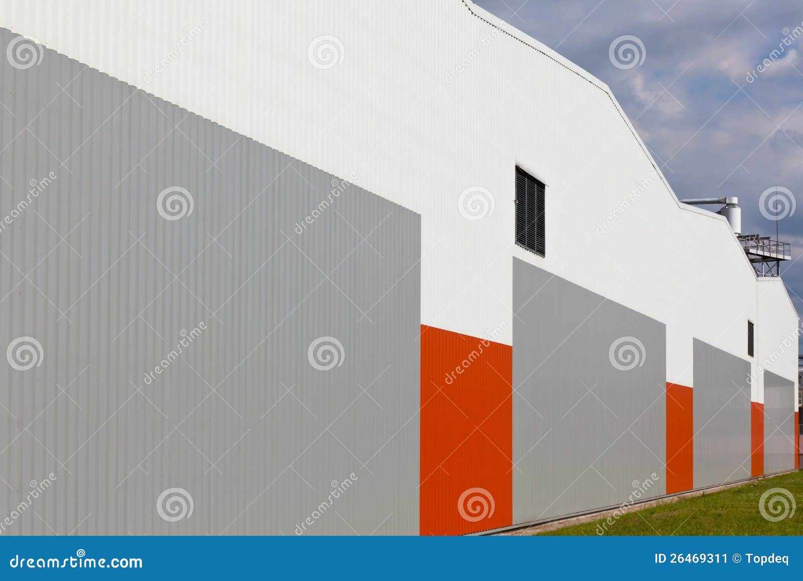 Abstract Warehouse Wall Exterior Stock Image - Image of industrial ...