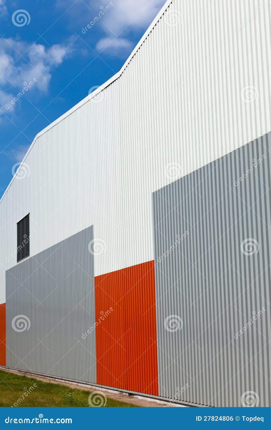 Abstract Warehouse Wall Exterior Stock Photo - Image of metal, diagonal ...