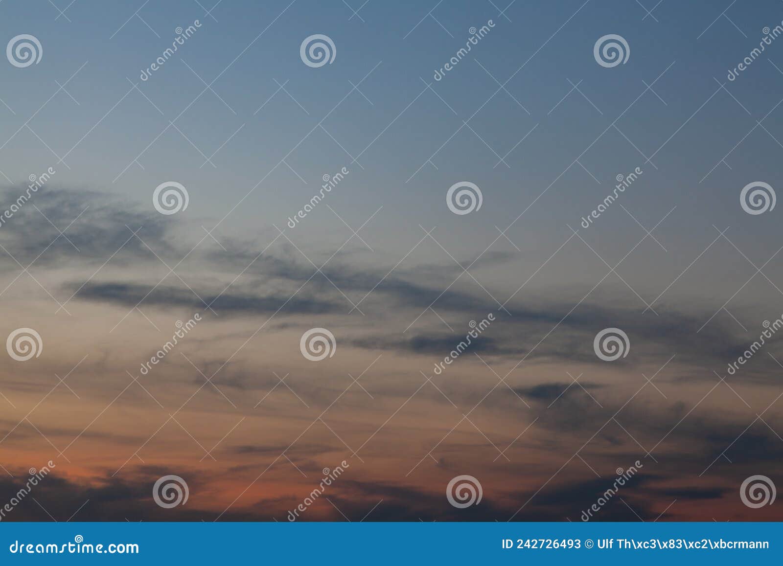Warm Sunset Sky Clouds Dusk Background Texture Stock Image - Image of ...