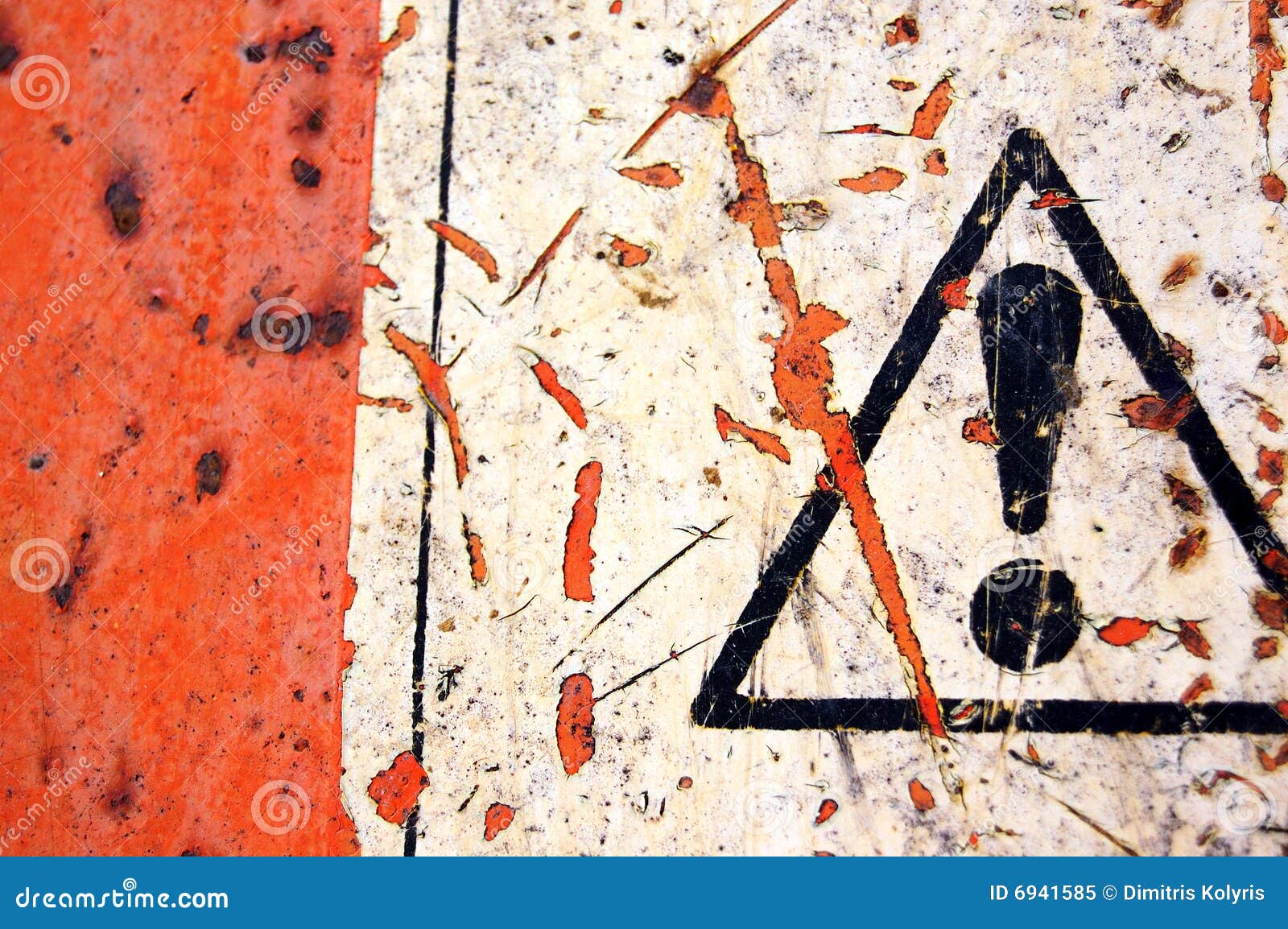 Abstract warning sign stock image. Image of rusted, aged - 6941585