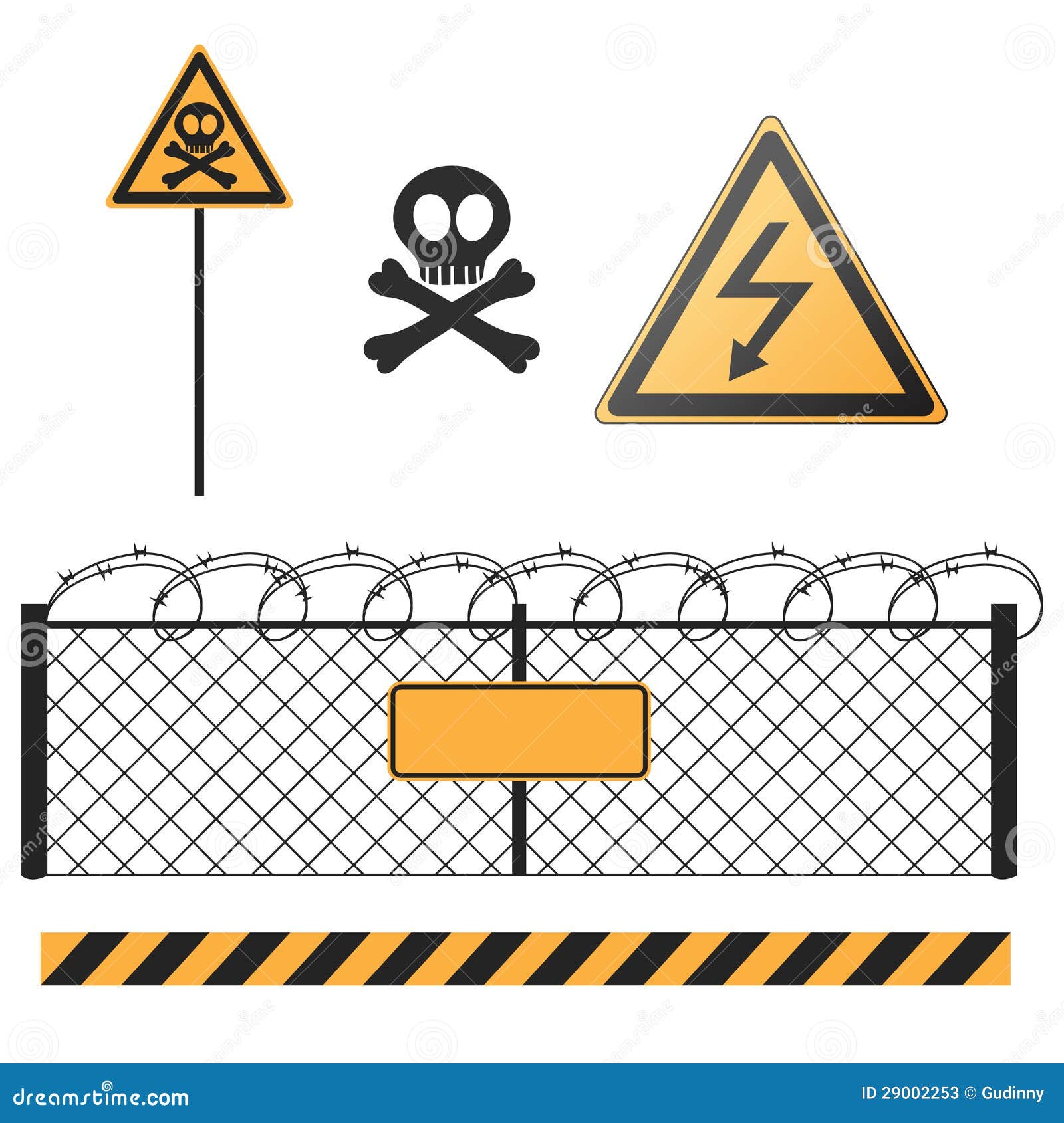 Abstract Warning Background, Attention. Warning Sign Banner With Hazard ...