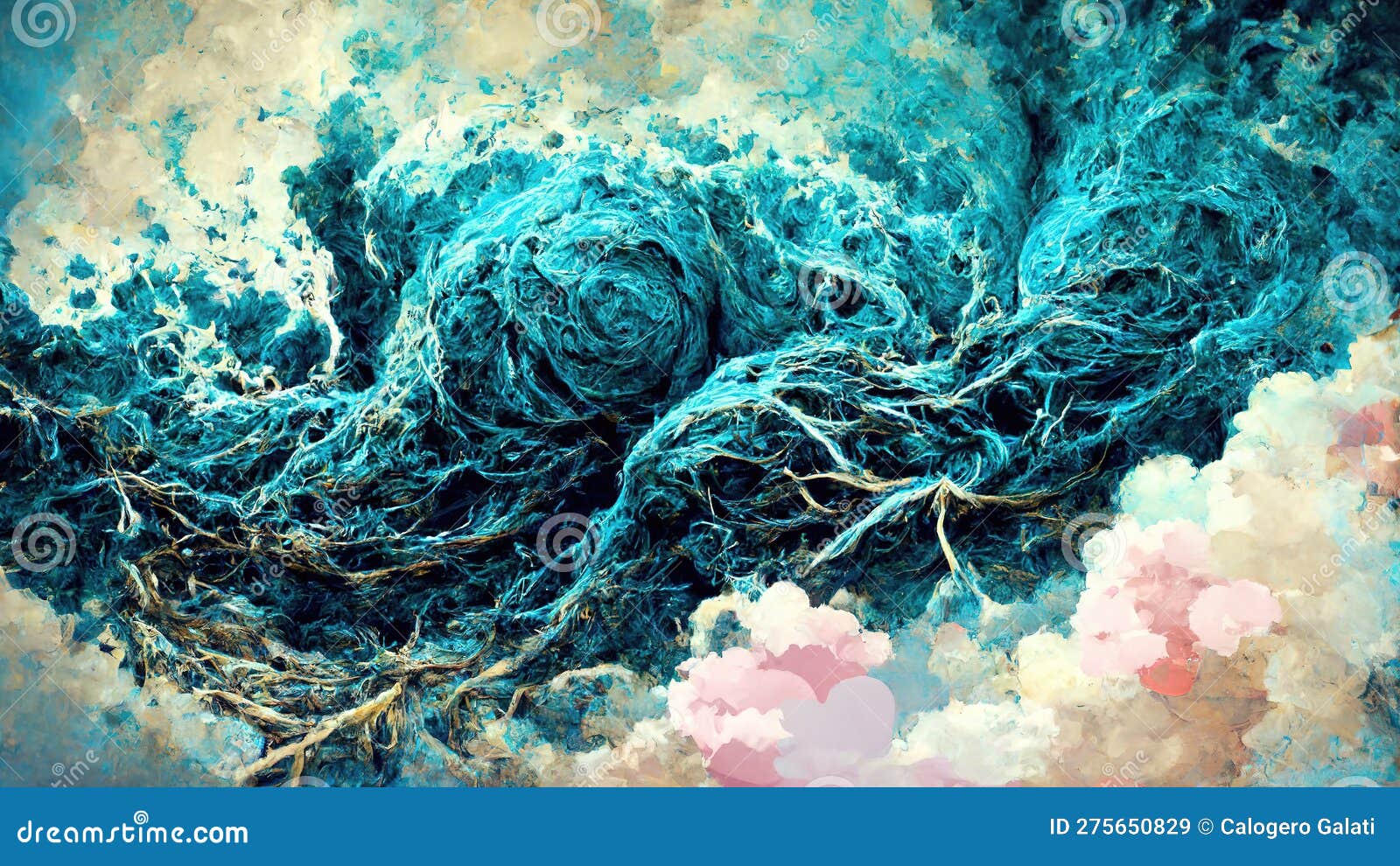An Abstract Water Collision in Concept Art Styled, Ai Generated Image ...