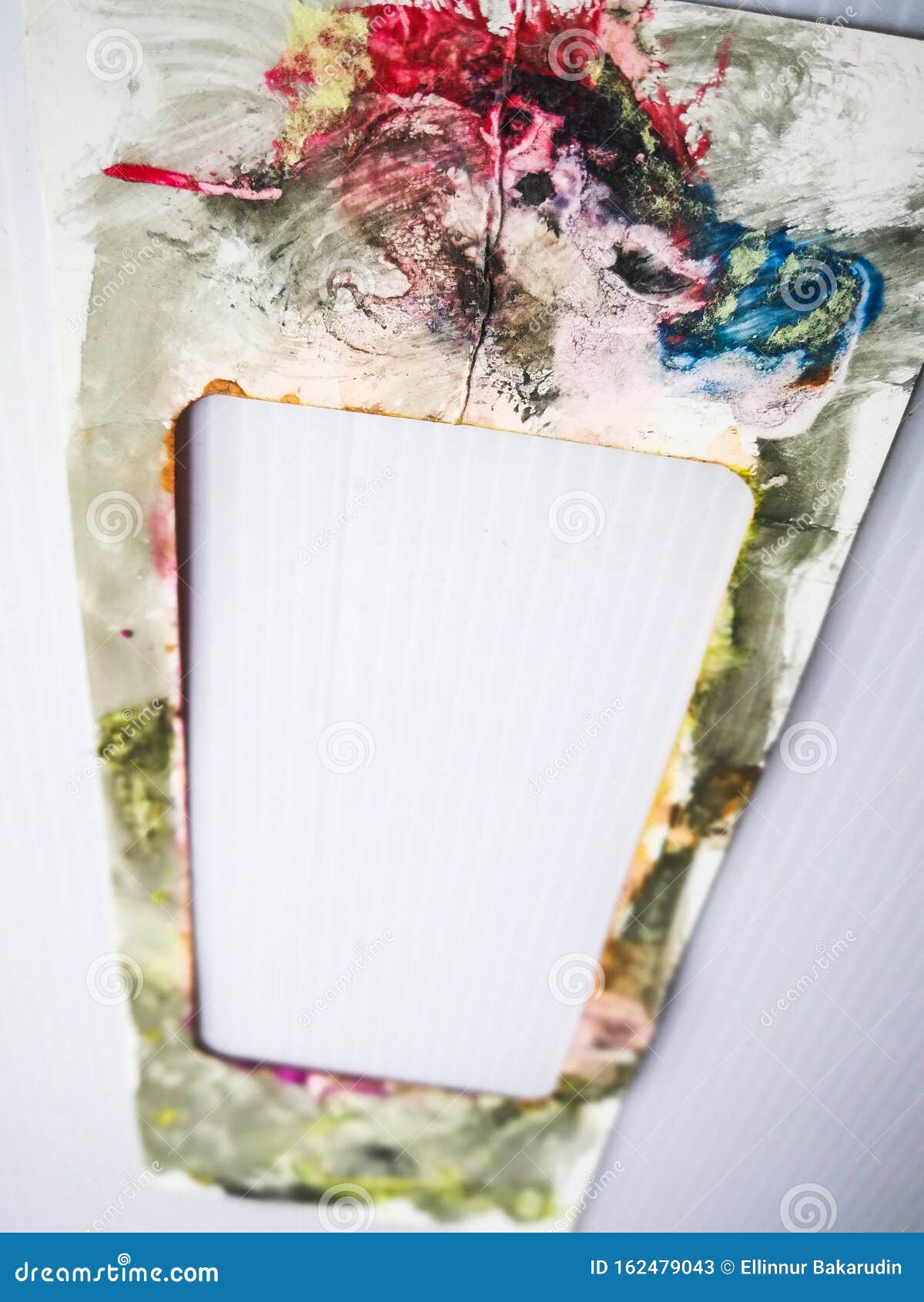 Abstract Water Colour in the Frame Shape Isolated on White Background ...