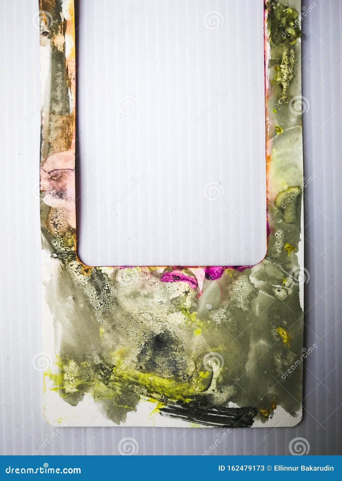 Abstract Water Colour in the Frame Shape Isolated on White Background ...