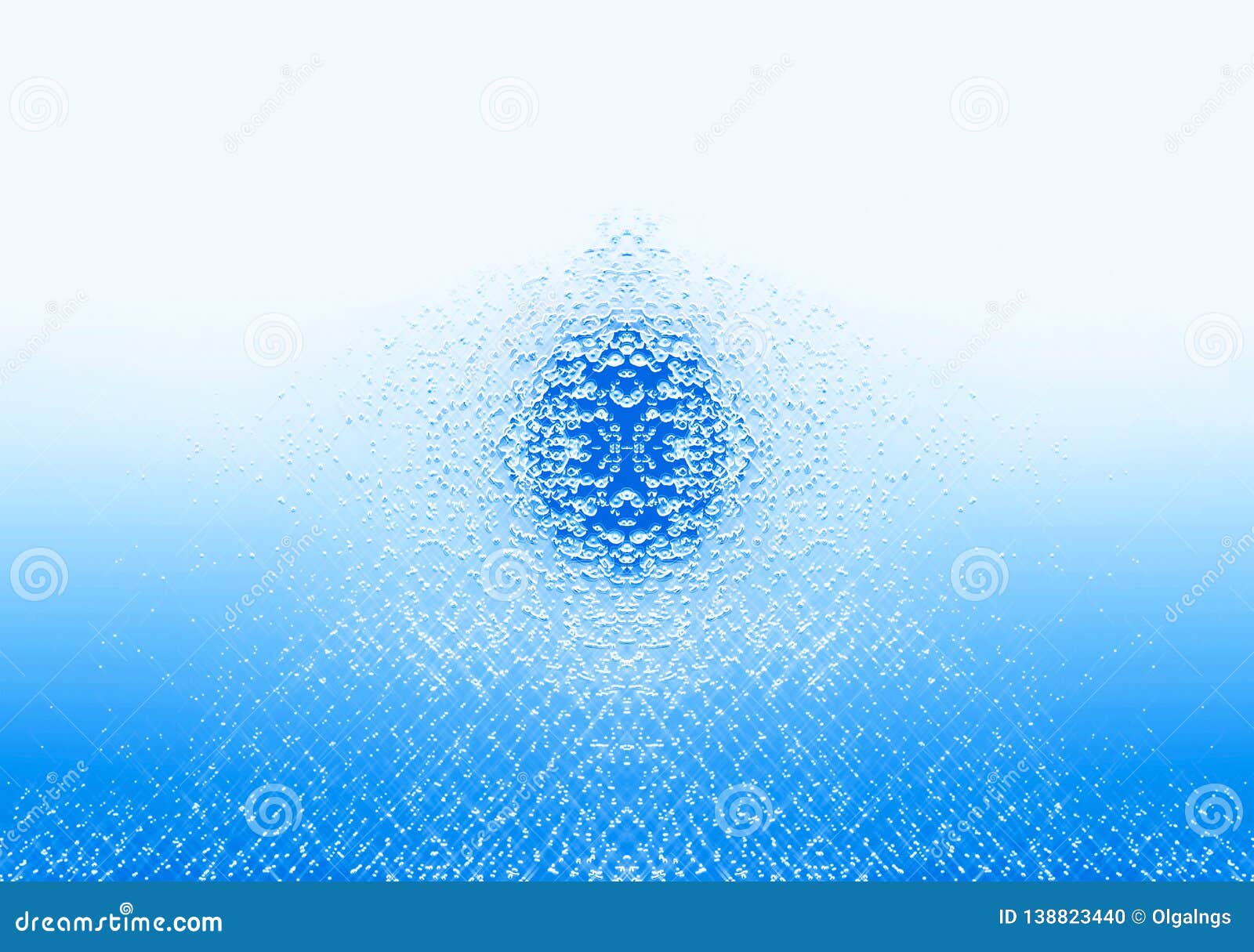 Abstract Water Drop Falling Down, Light Blue Background of Gradient ...