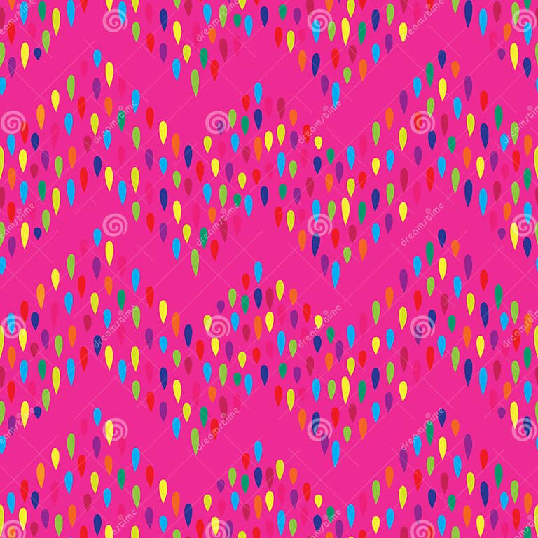 Abstract Water Drop Seamless Pattern. Raindrop Dots Background. Zig Zag ...