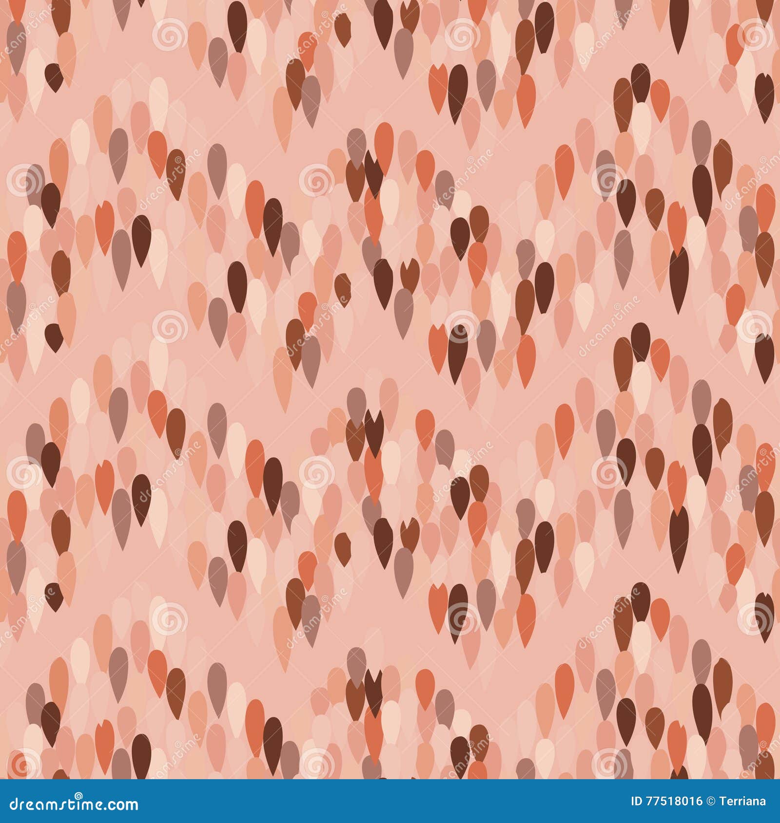 Abstract Water Drop Seamless Pattern. Raindrop Spot Background. Falling ...