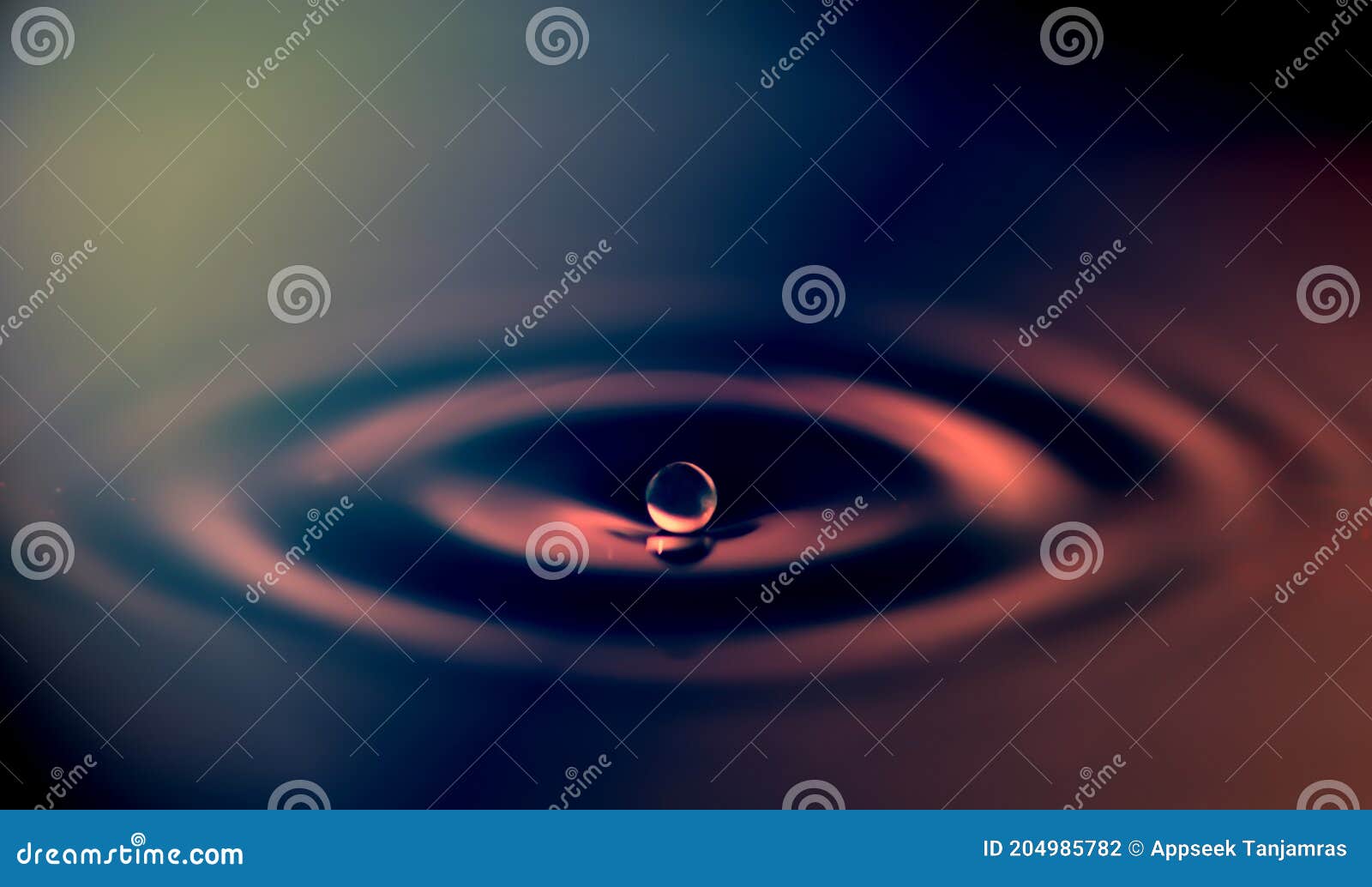 Abstract Water Drop Sphere Background Image Blue Tone Select Focus ...