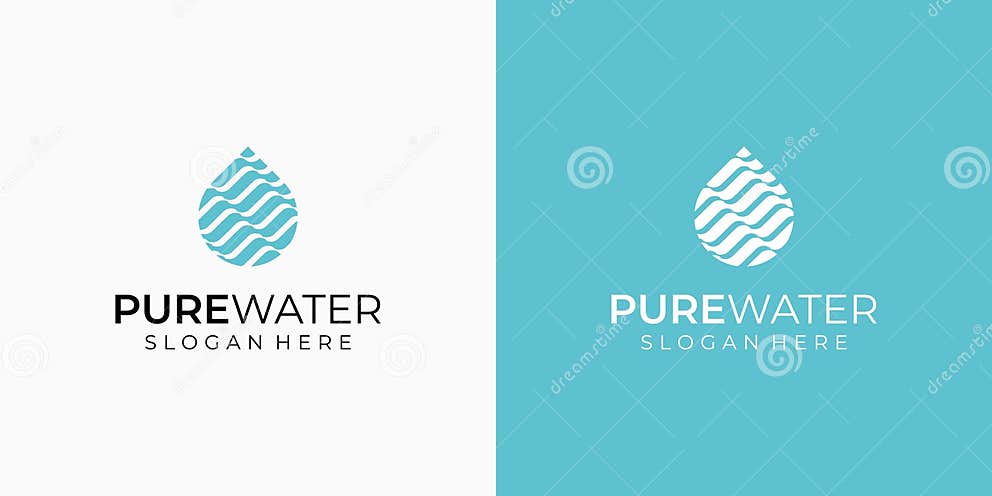 Abstract Water Drop Wave Shape Logo Stock Vector - Illustration of ...