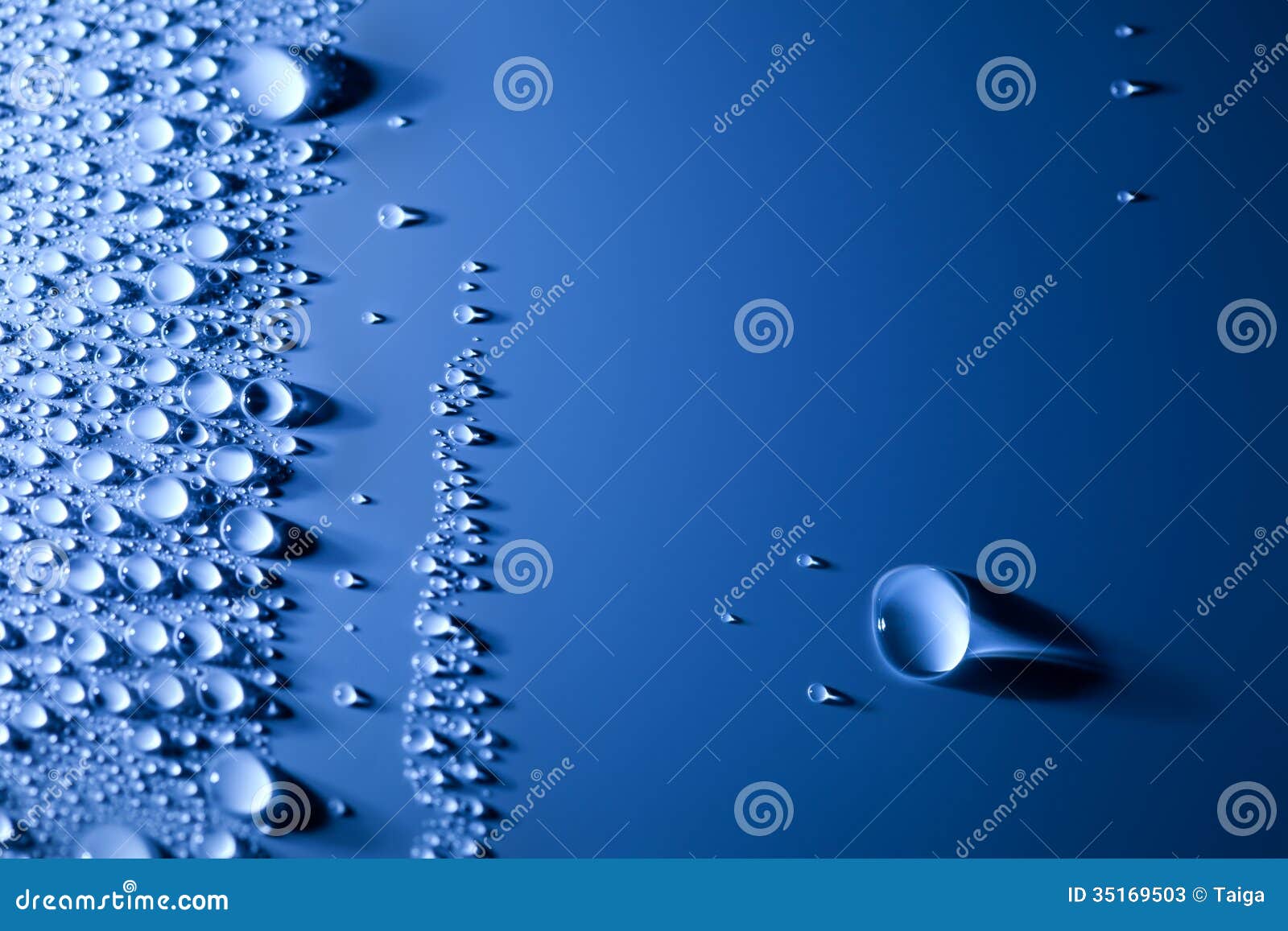 Abstract Water Drops Background with Beautiful Big Drop Stock Image ...