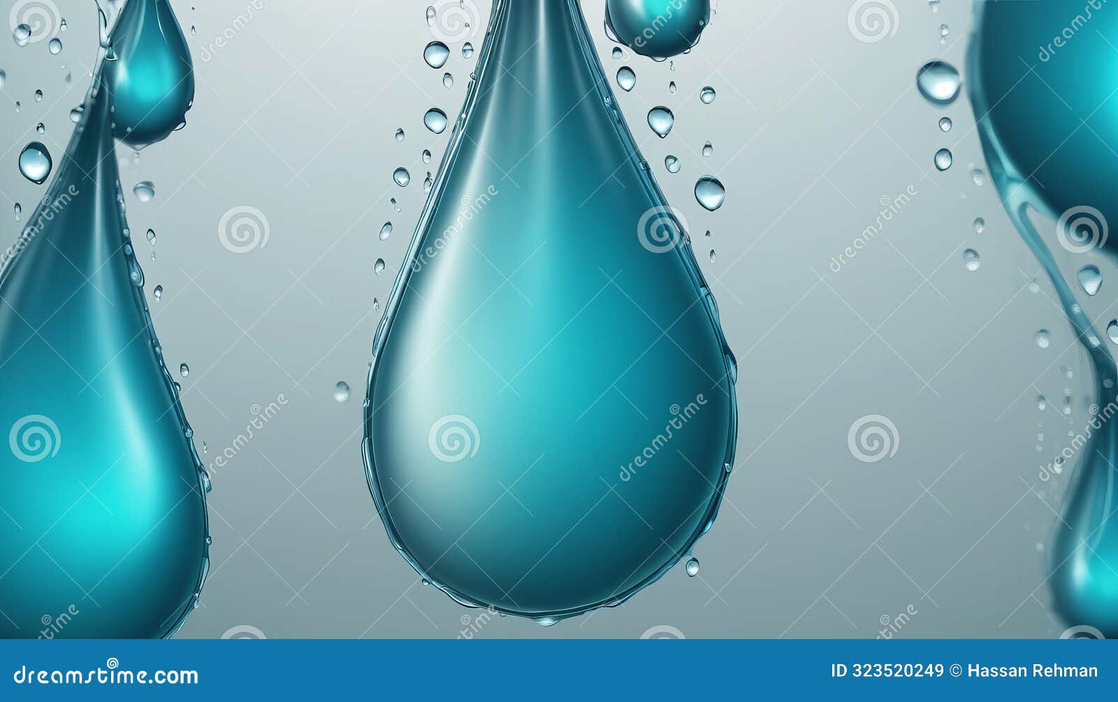 Abstract Water Drops Background with Flowing Big Drop Stock ...