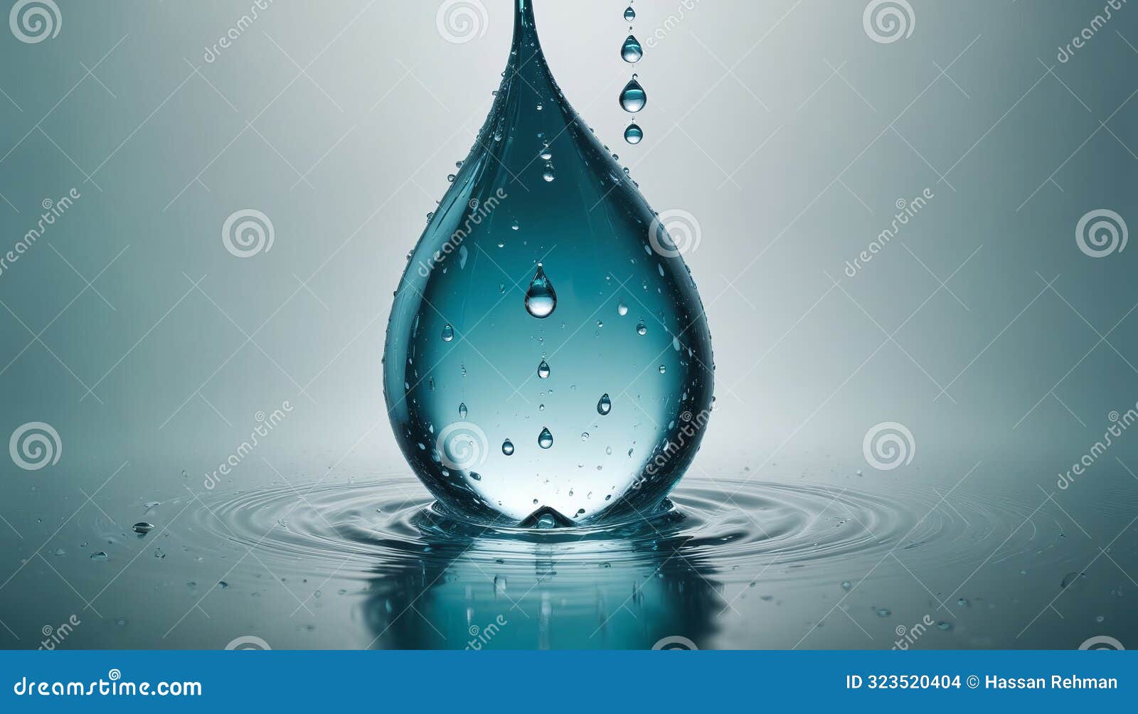 Abstract Water Drops Background with Flowing Big Drop Stock ...