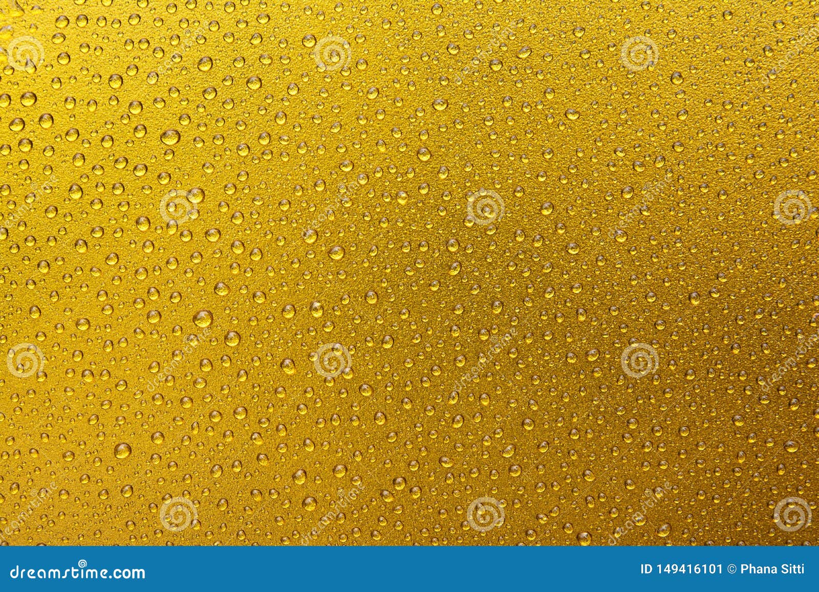 Abstract Water Drops on Gold Background. Water Droplet on Gold Texture ...