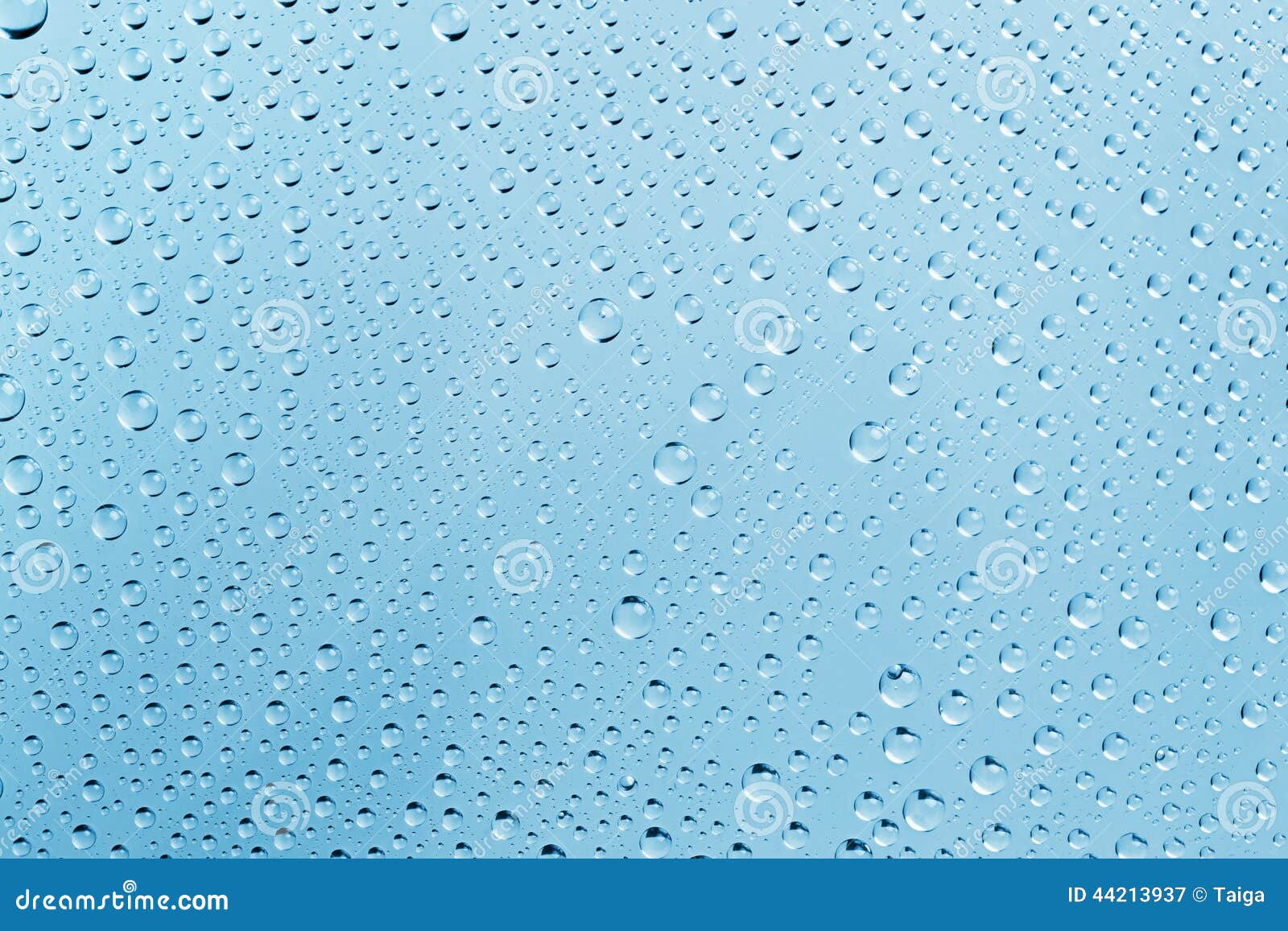 Abstract Water Drops Light-blue Background Stock Image - Image of ...
