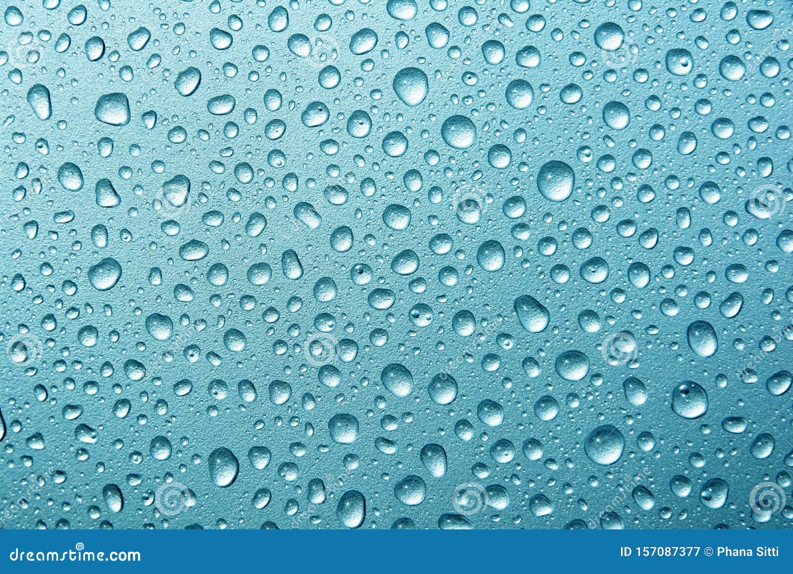 Abstract Water Drops on Sea Blue Color Texture Background Stock Image ...