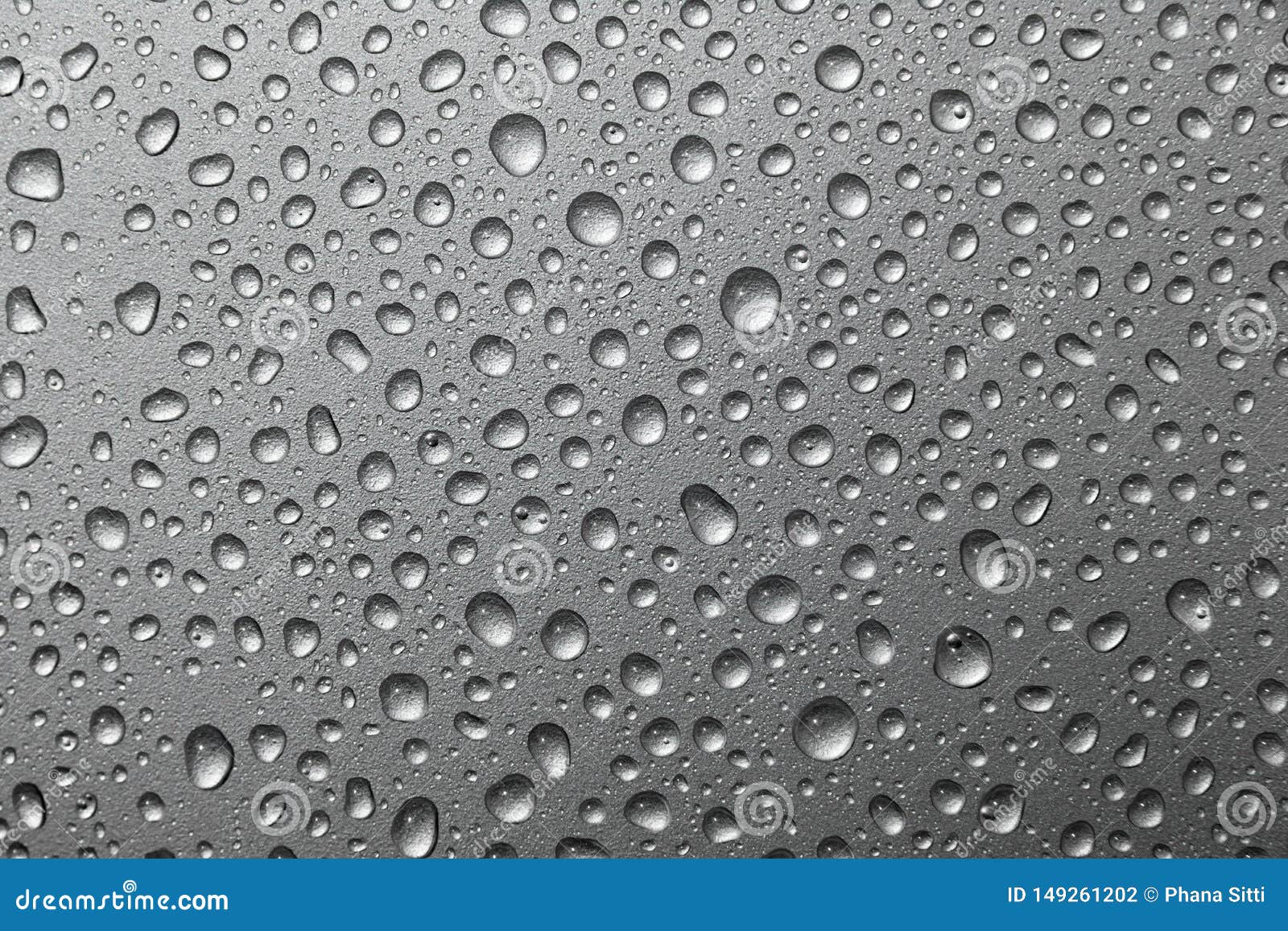 Abstract Water Drops on a Silver Background. Stock Photo - Image of ...