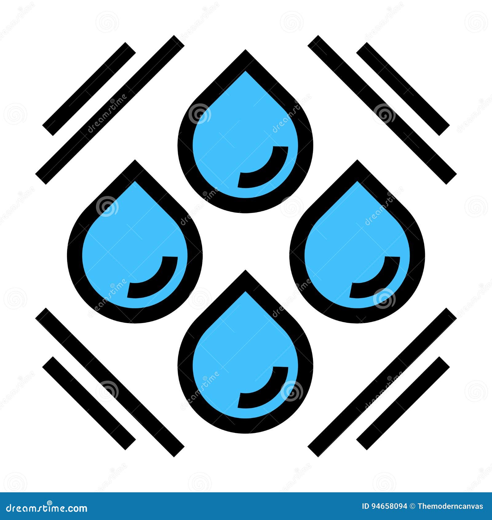 Abstract Water Drops Symbol Design Stock Vector - Illustration of ...