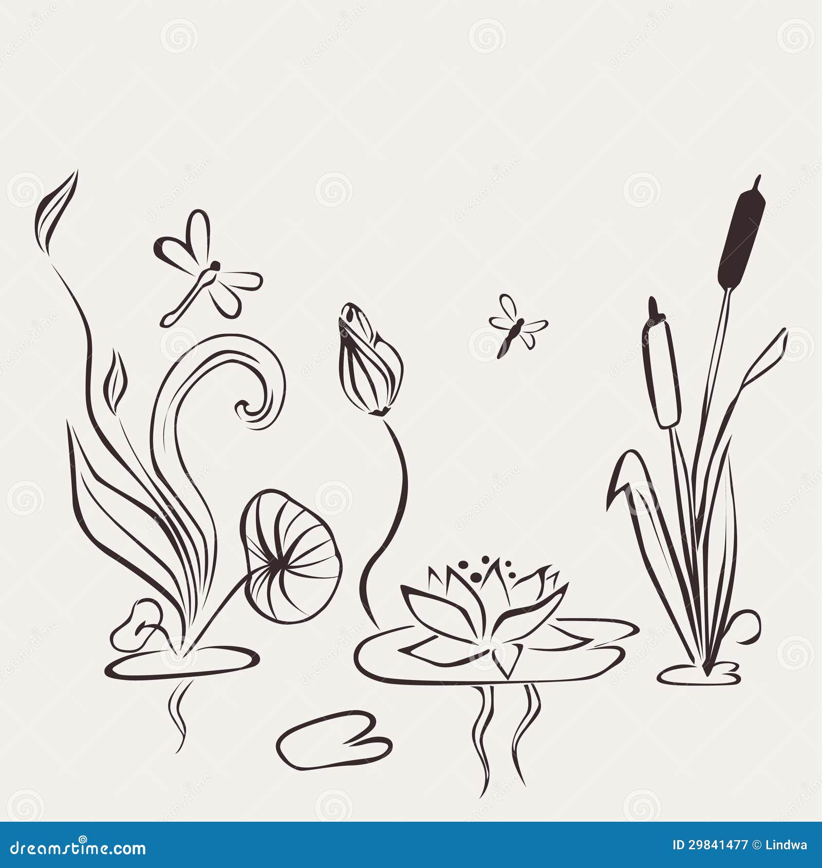 Abstract Water Flower stock vector. Illustration of summer - 29841477