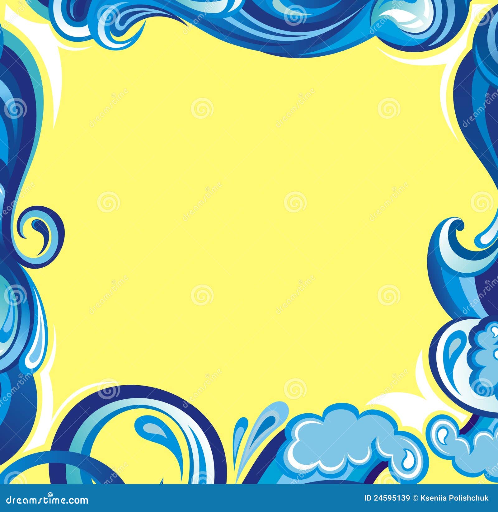 Abstract water frame stock vector. Illustration of pearl - 24595139