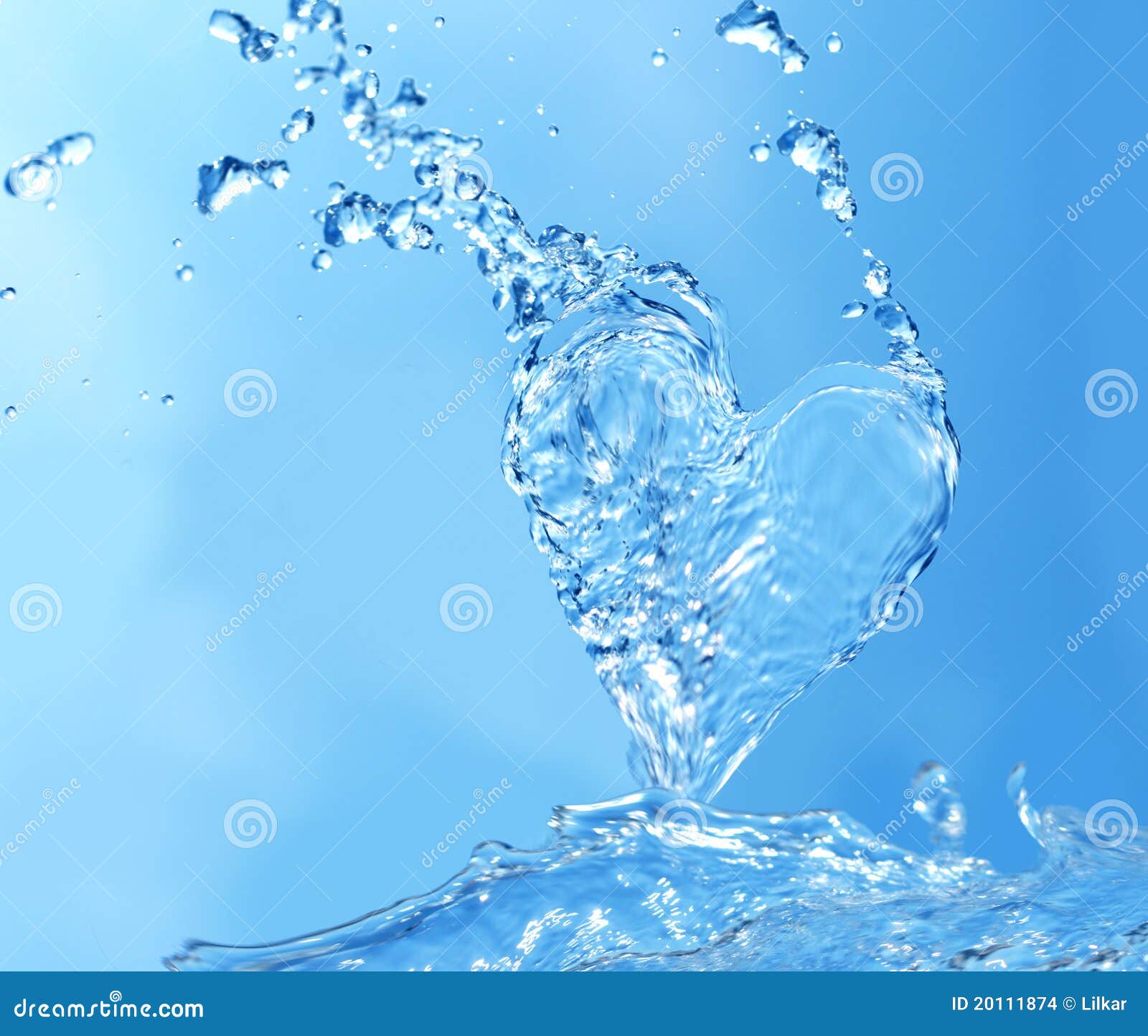 Abstract water heart stock photo. Image of bath, ripple - 20111874