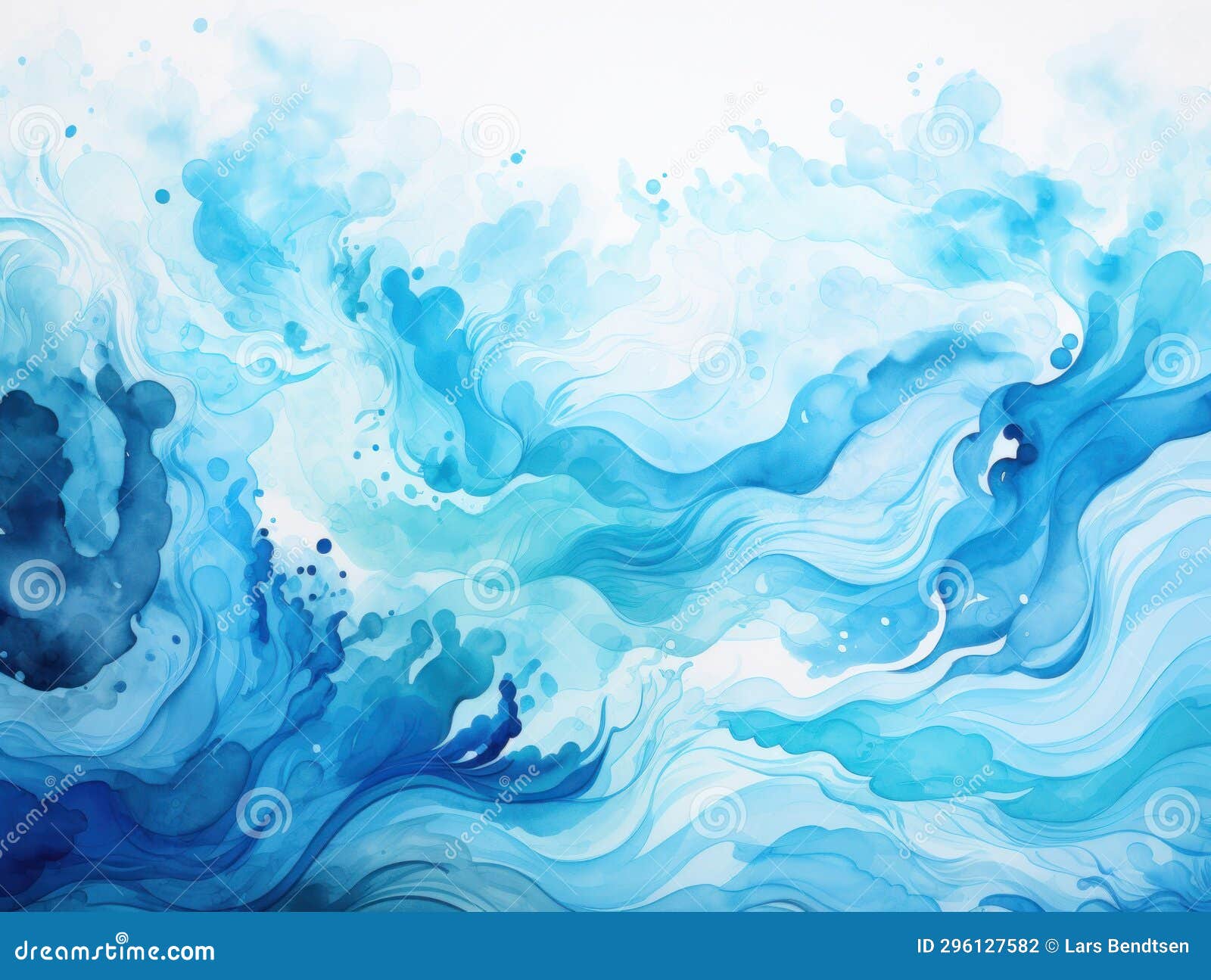 Abstract Water Ink Wave. - AI Generated Stock Illustration ...