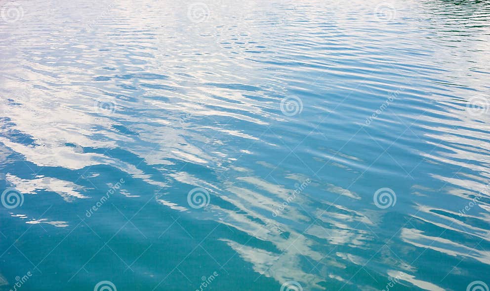 Abstract Water Lake Surface Texture with Clouds Reflection Stock Photo ...