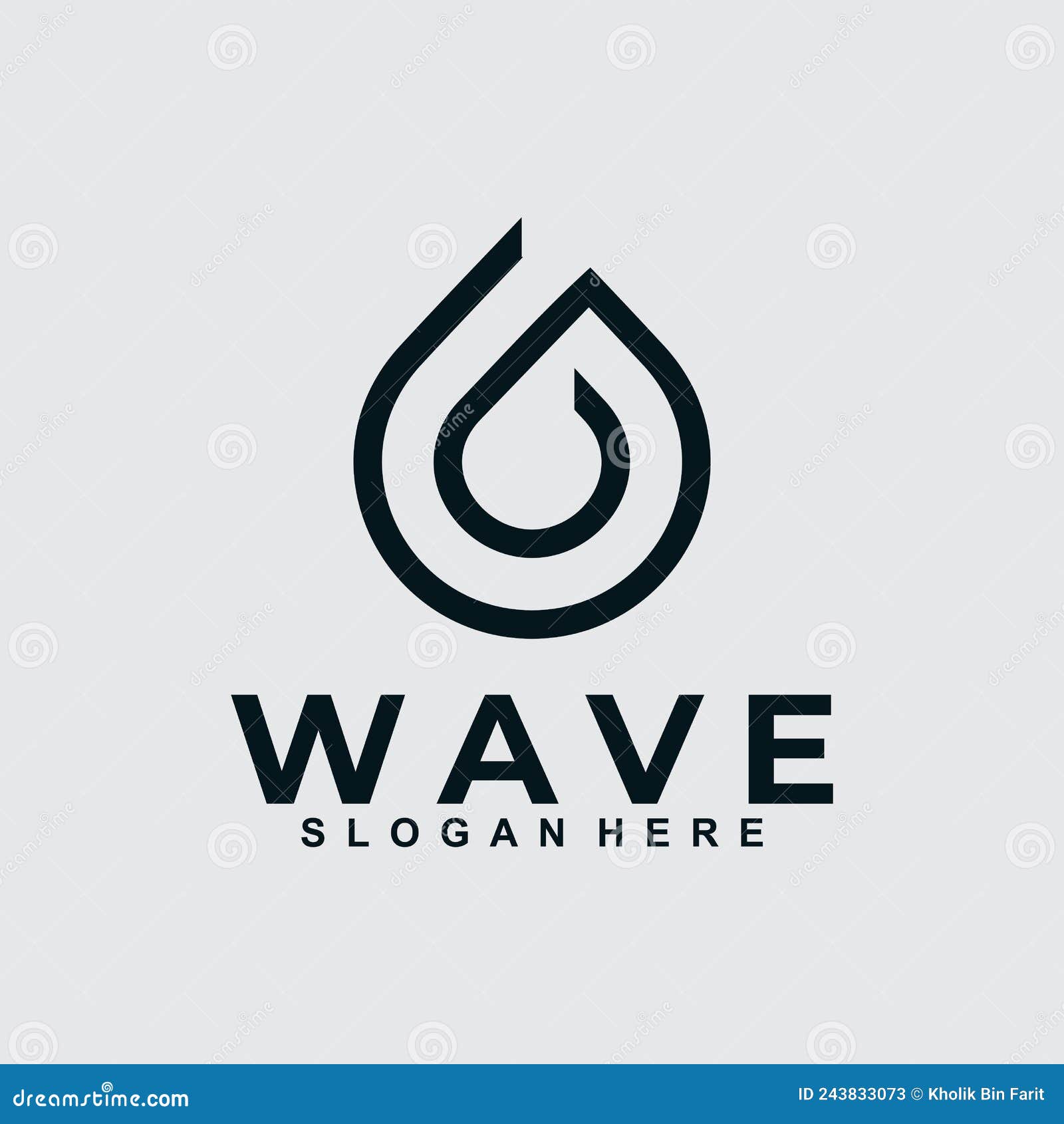 Abstract Water Logo Vector Design Template Stock Vector - Illustration ...