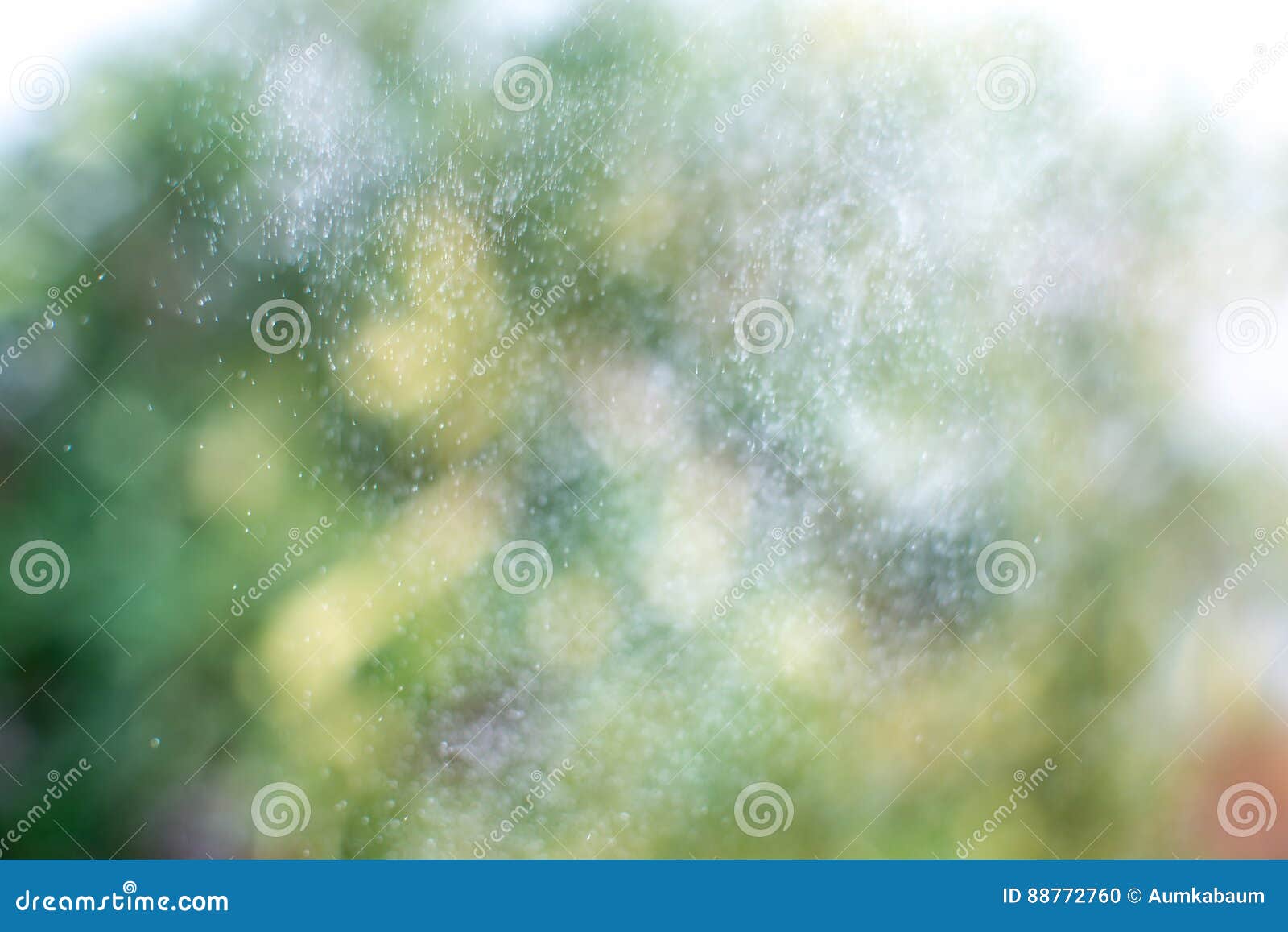 Water Mist Or The Condensate Drops On A Material. Dew Background. Stock ...