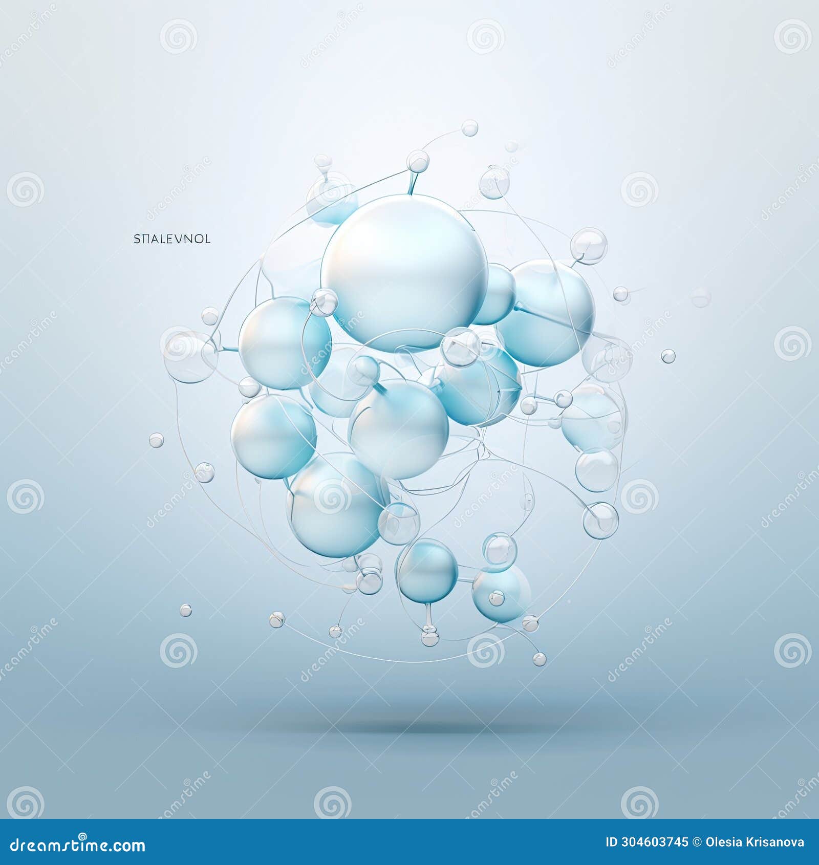 Abstract Water Molecules Design. Atoms. Science or Medical Background ...