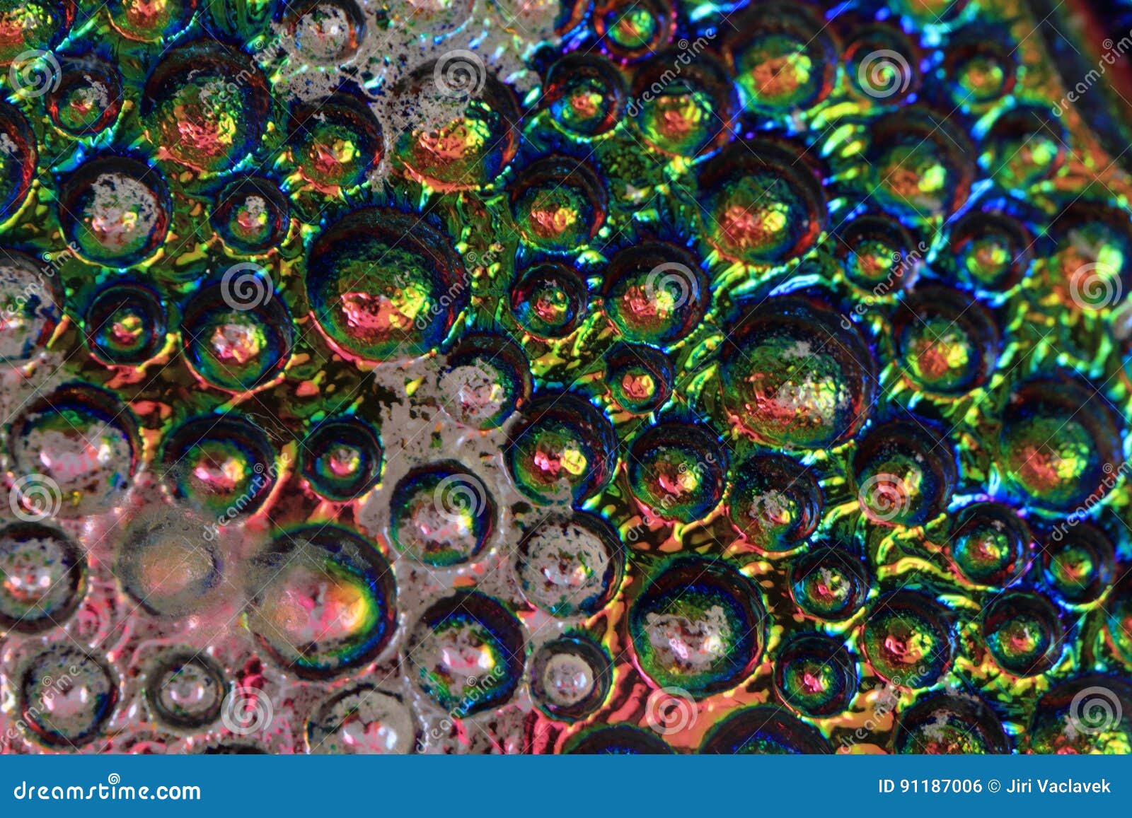 Abstract Water Rainbow Drops on the Glass Stock Photo - Image of ...