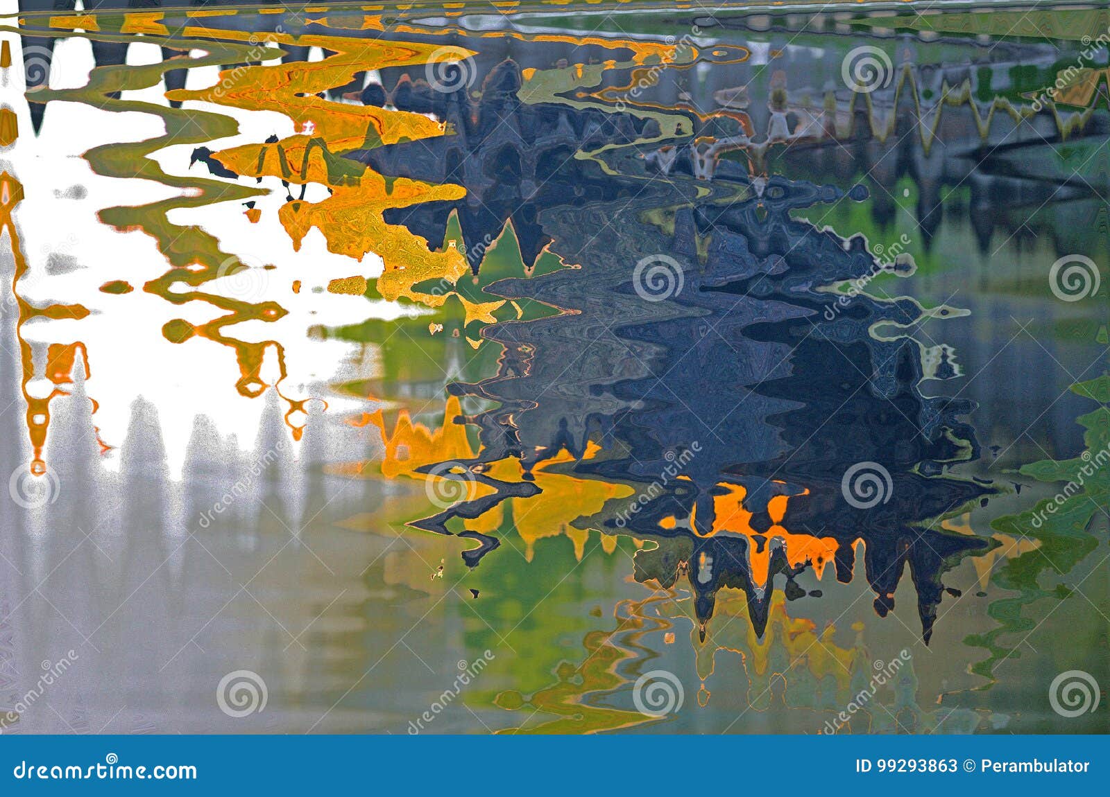 ABSTRACT WATER REFLECTION EFFECT Stock Illustration - Illustration of ...