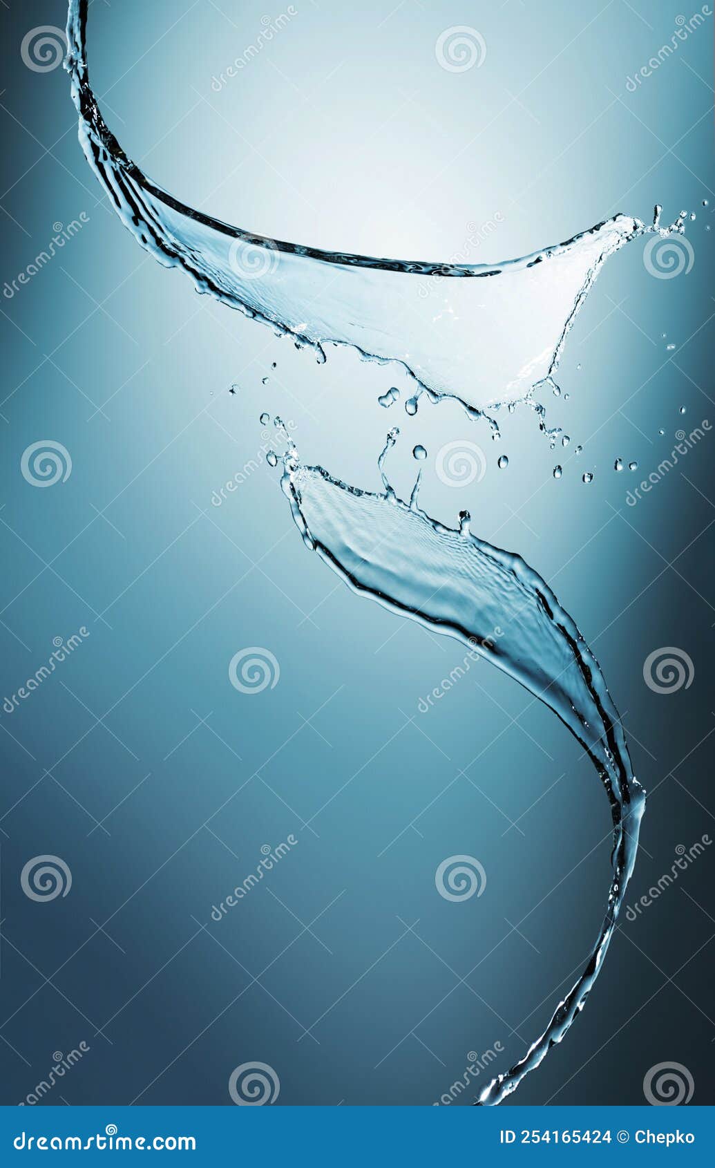 Abstract Water Splash on Blue Background Stock Photo - Image of clean ...