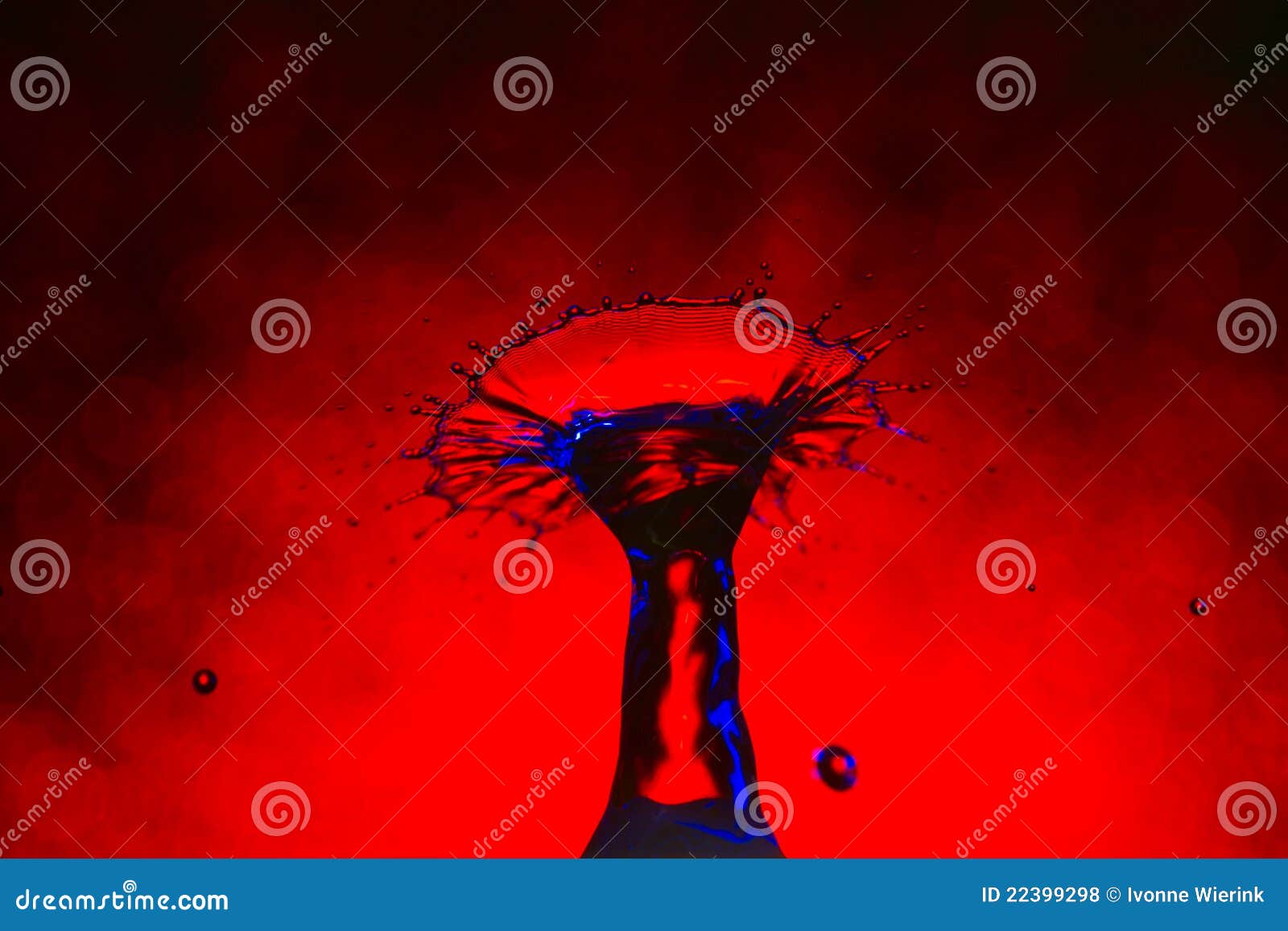 Abstract Water Splash in Red and Blue Stock Photo - Image of element ...