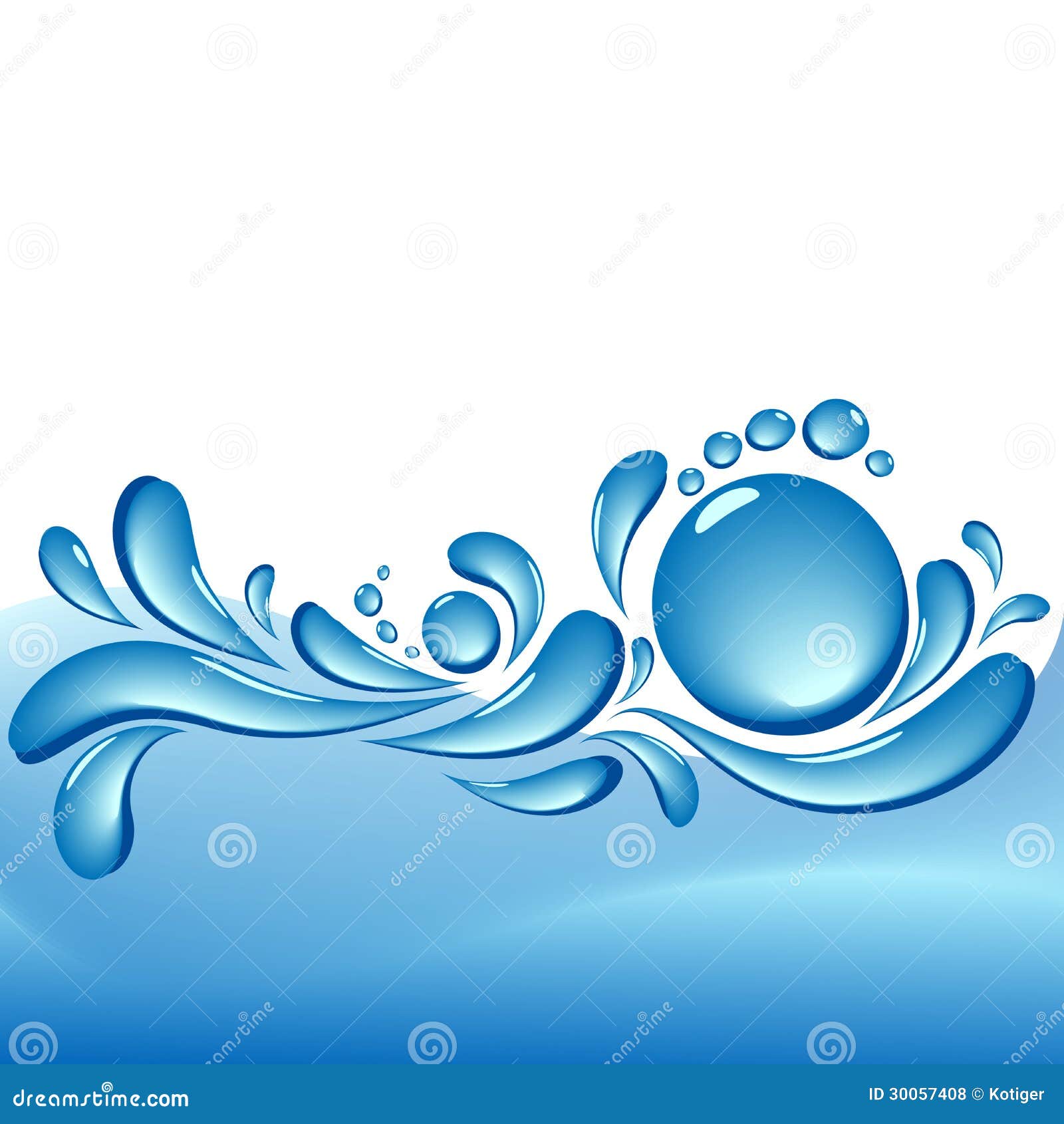 Water Splash Wave Background Vector Illustration | CartoonDealer.com ...