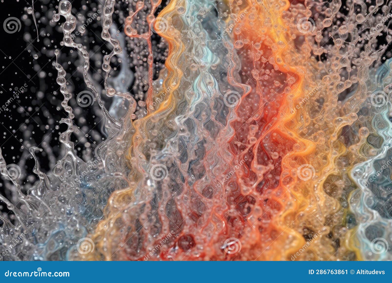 Abstract Water Spray Pattern from Leaky Hose Stock Illustration ...