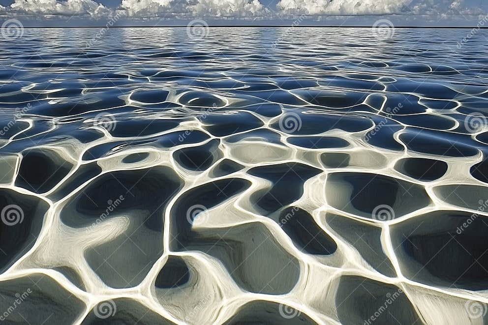 Abstract Water Surface Patterns with Light Reflecting Off the Water ...