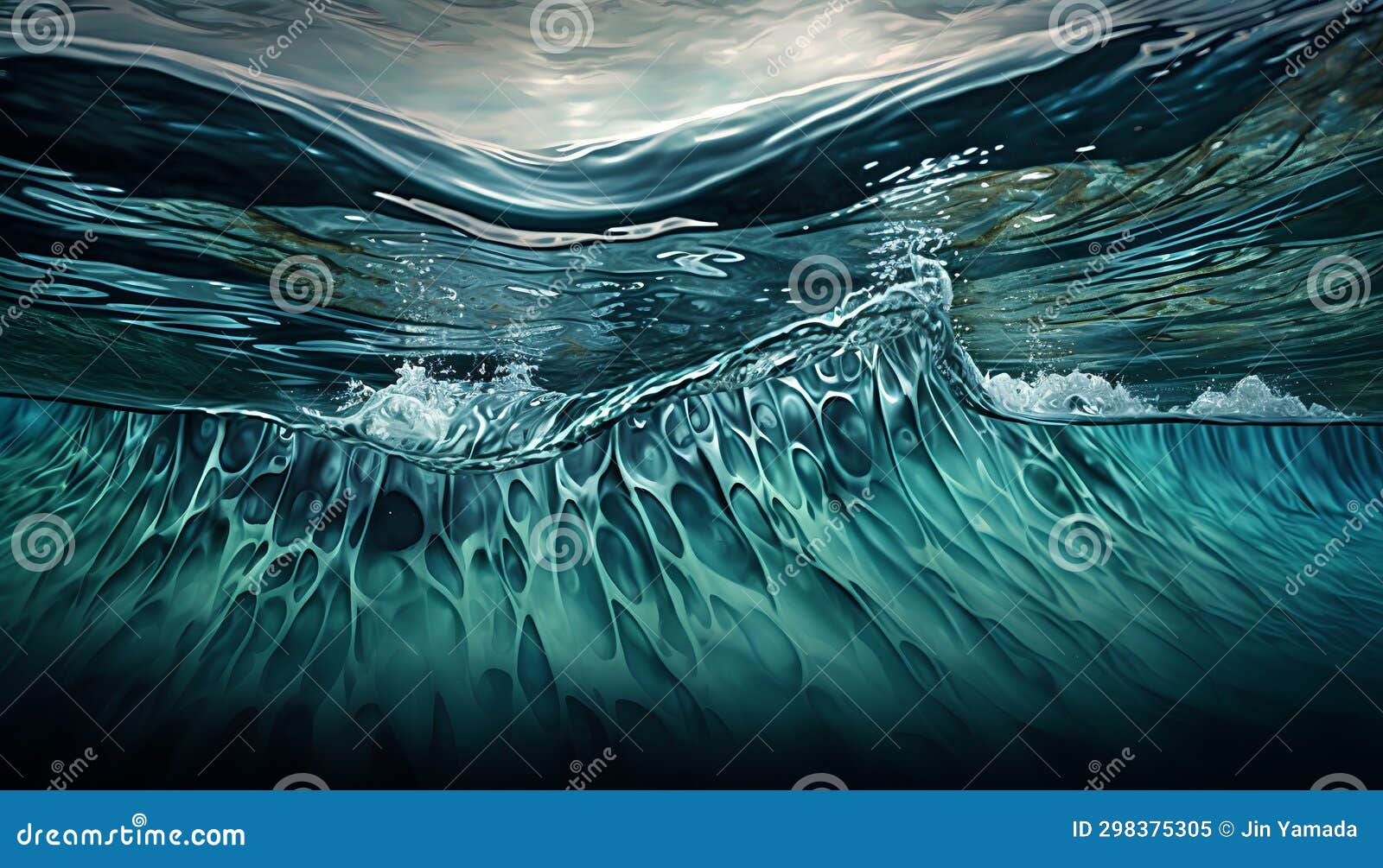 Abstract Water Surface with Ripples and Waves. 3d Illustration Stock ...