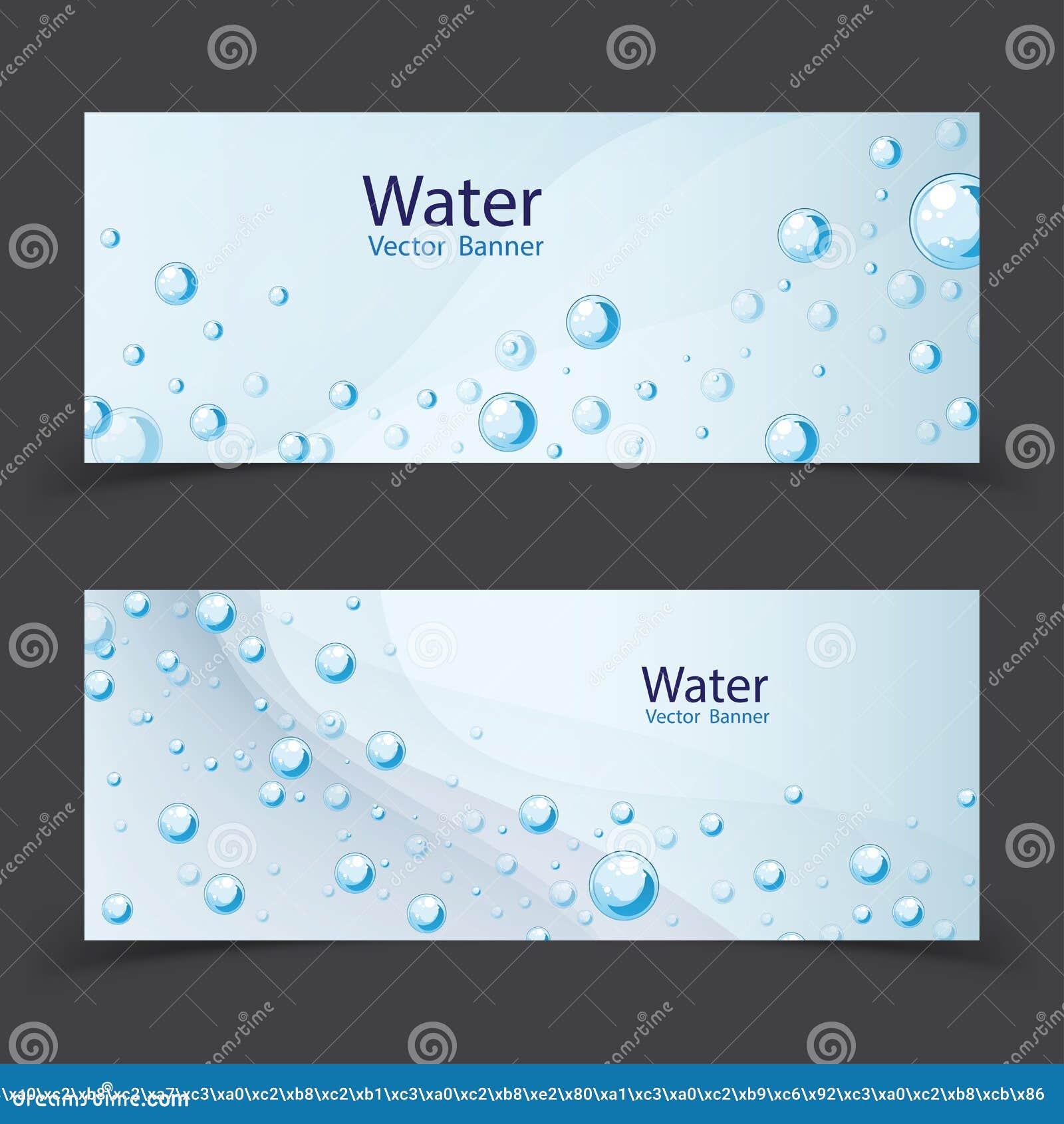 Abstract Water Transparent Drops Banner.vector Stock Vector ...