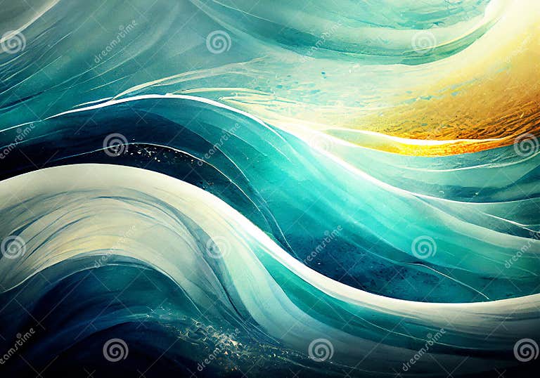 Abstract Water Wave Background Stock Illustration - Illustration of ...